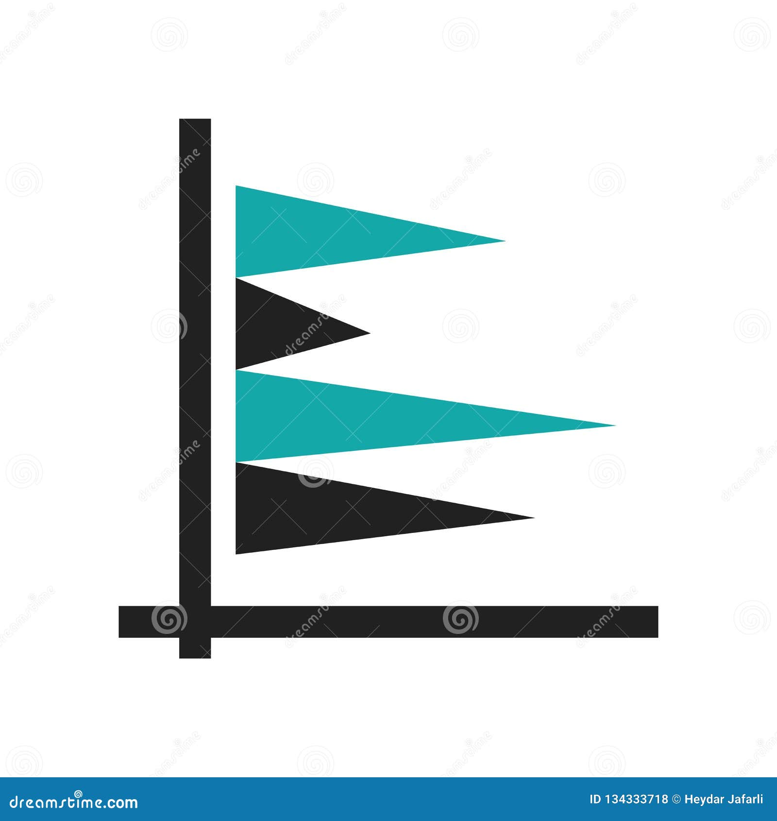 Vertical Data Bars Vector Icon On White Background. Flat Vector ...