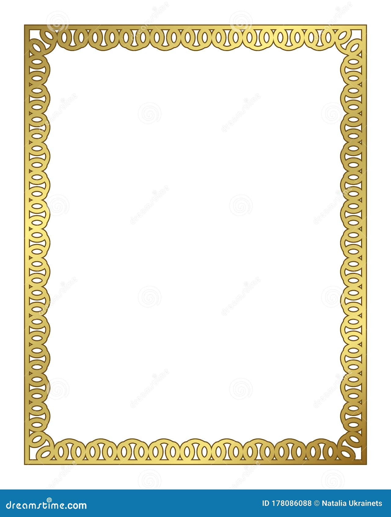 Vertical decorative frame stock vector. Illustration of vector - 178086088