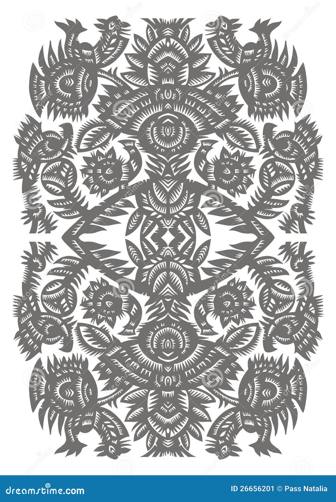 Vertical Decorative Pattern Stock Vector - Illustration of decor ...