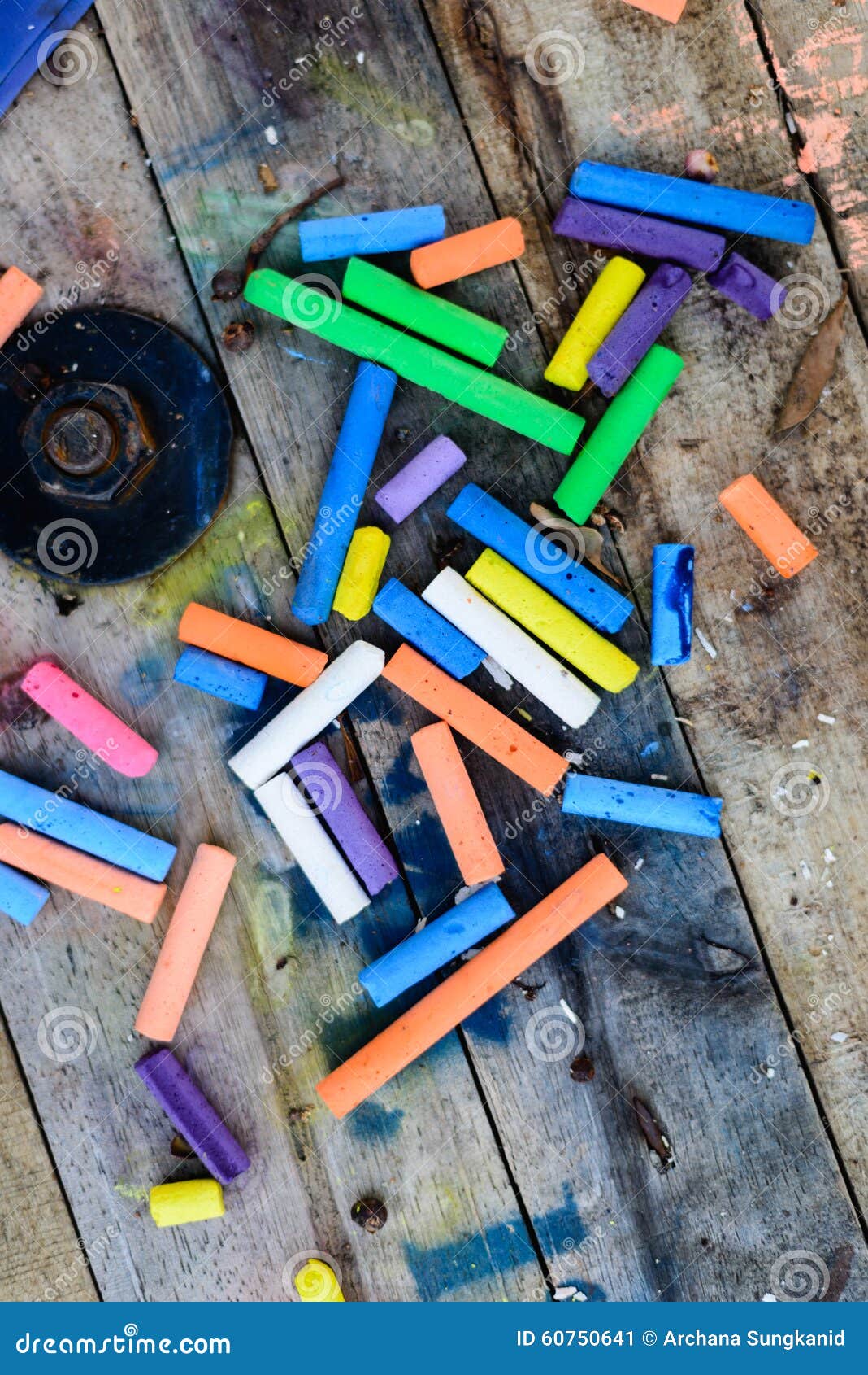 Vertical Del Color De La Tiza Imagen de archivo - Imagen de arte ...
