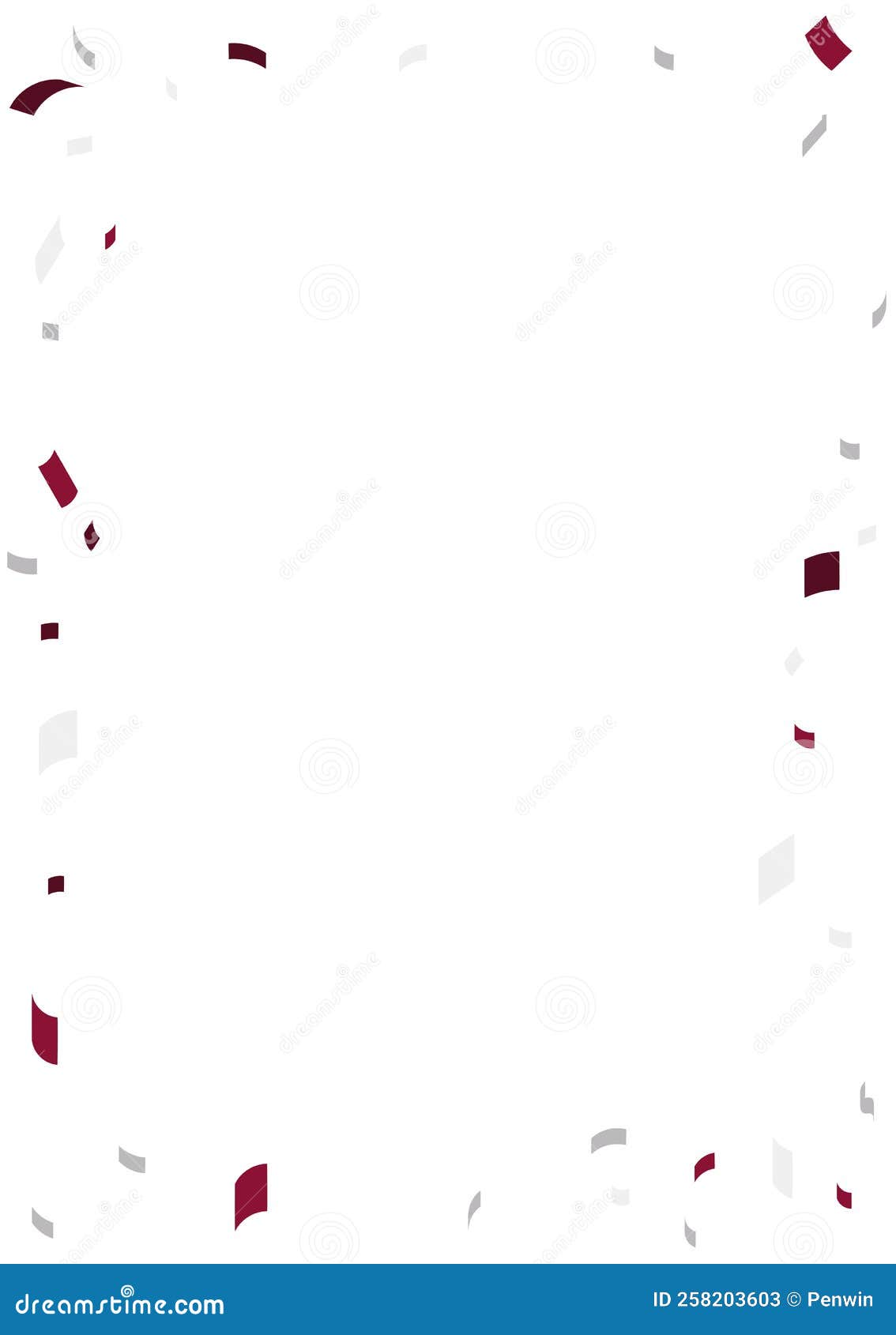 Vertical Design with Festive Confetti with Qatari Colors, Vector ...