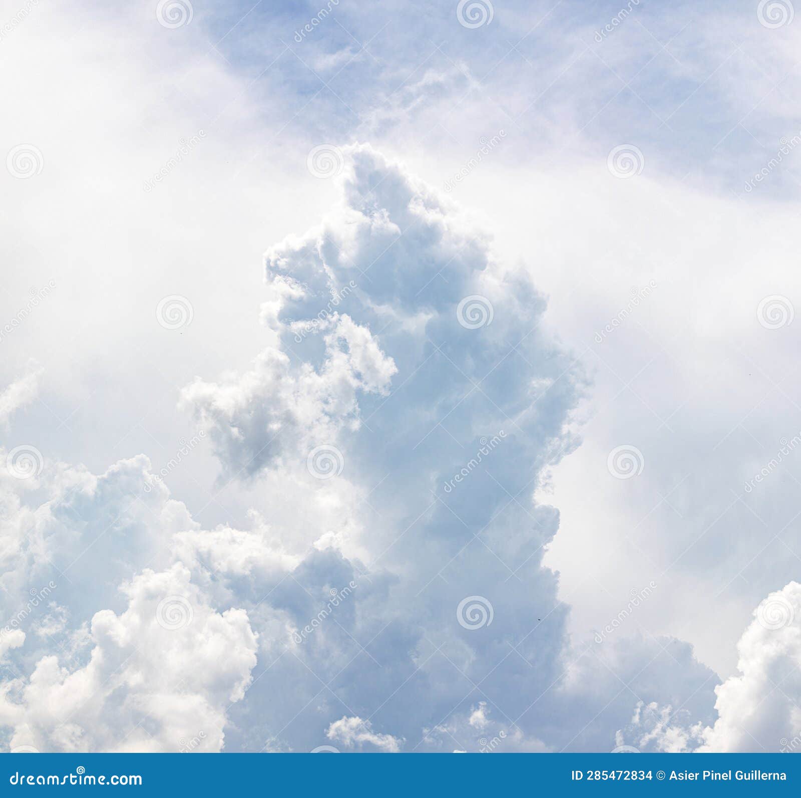 Growth of Cumulus Clusters before the Arrival of the Storm Stock Photo ...