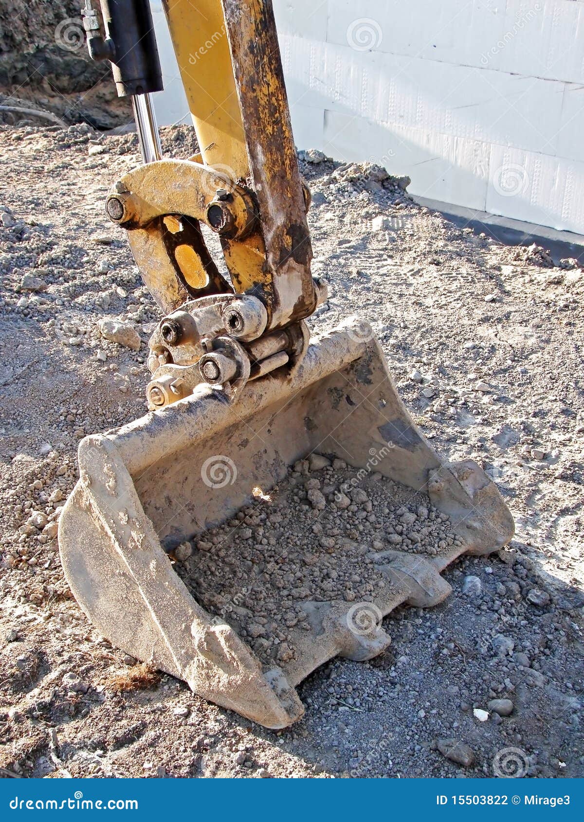 Vertical of digger bucket stock photo. Image of dirt - 15503822
