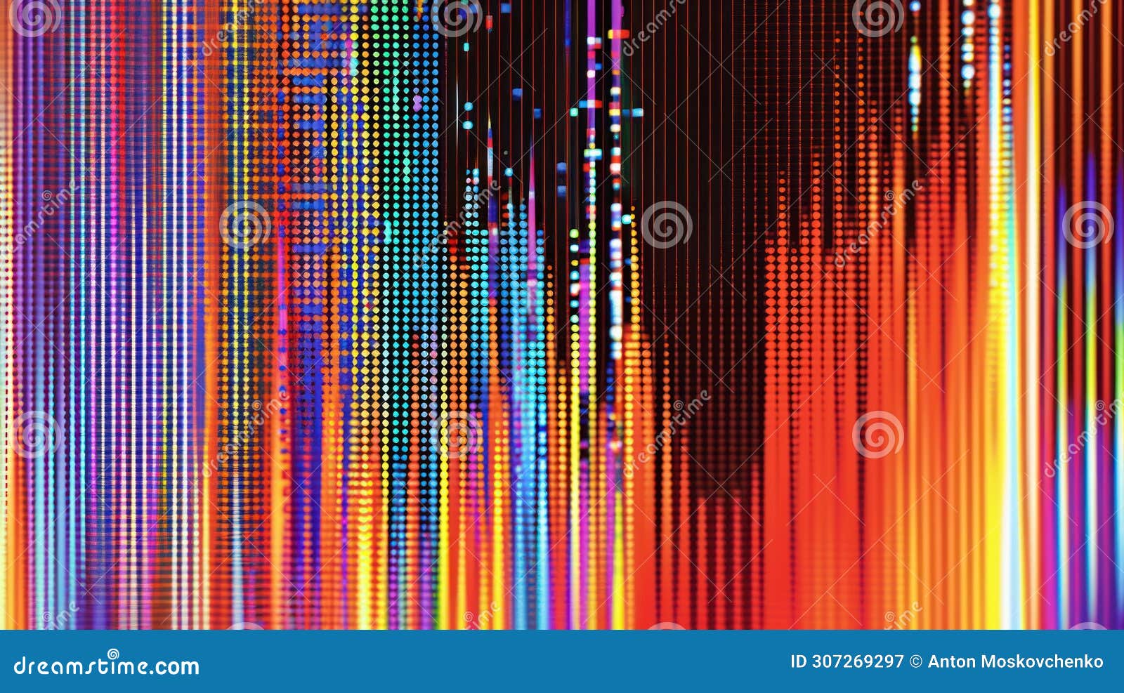 Vertical Digital Stripes in a Spectrum of Colors Creating a Dynamic ...