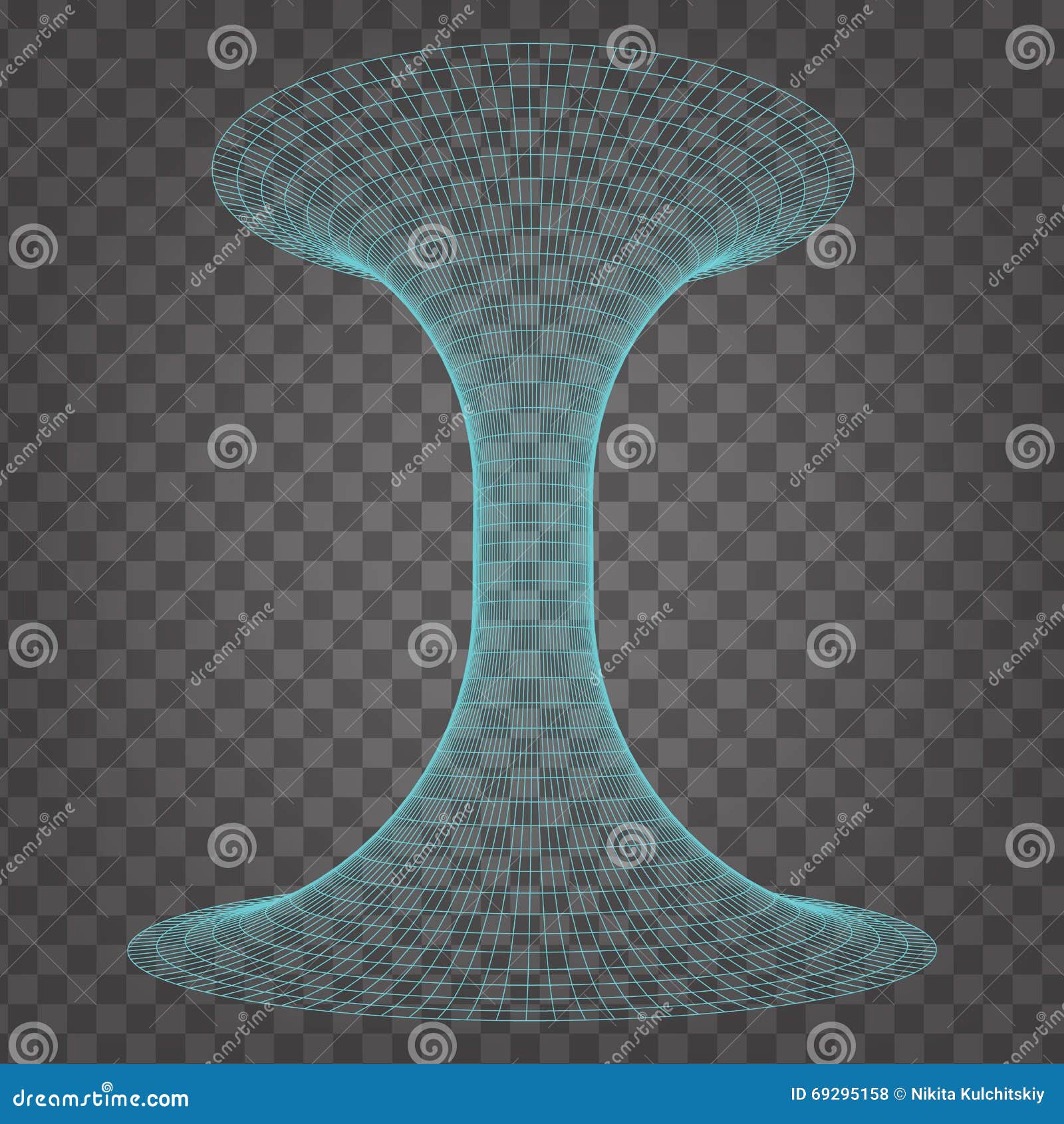 Vertical Digital Tube on Transparent Background Stock Vector ...