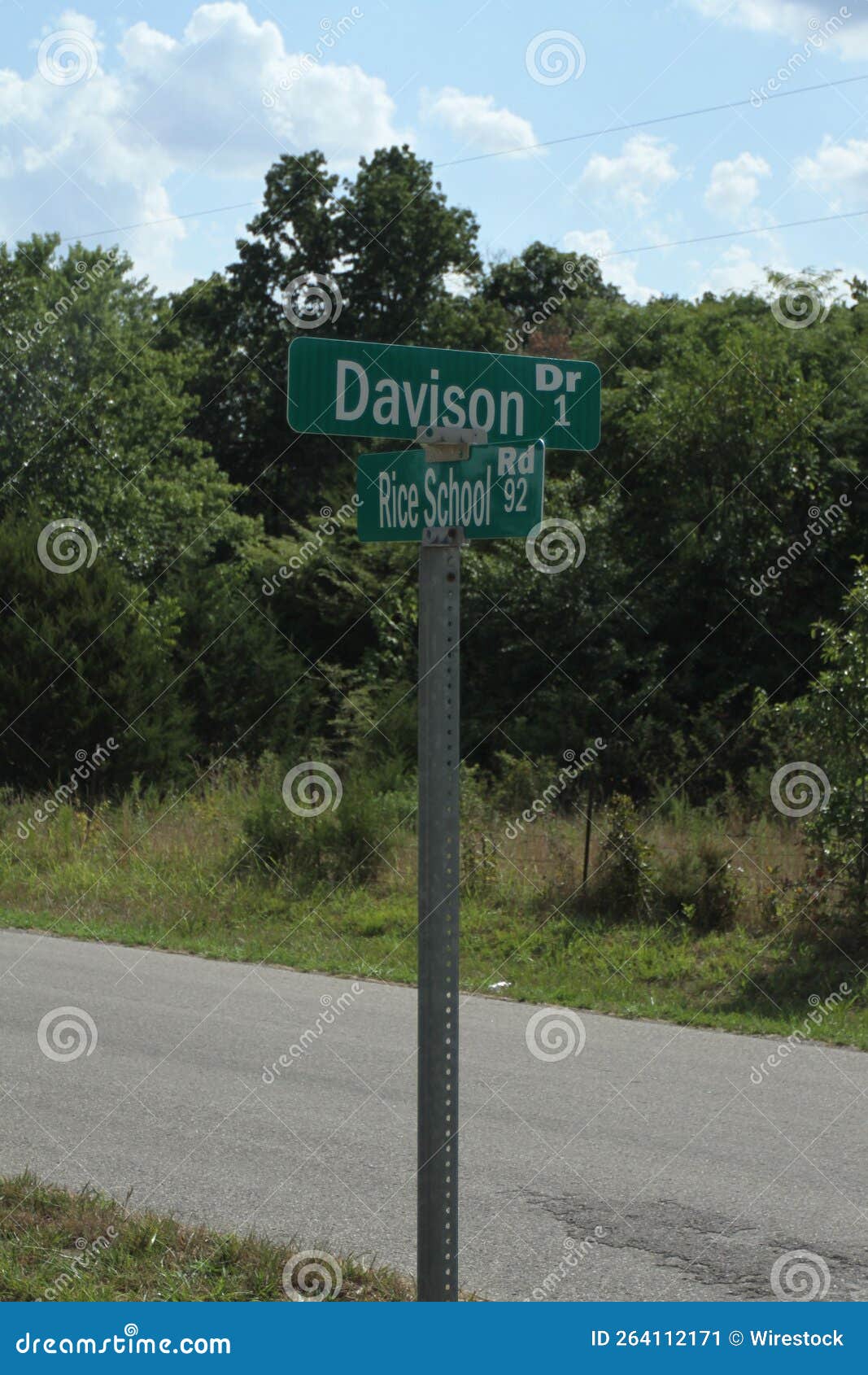 Vertical of Direction Sign on a Road with Trees during Daytime Stock ...