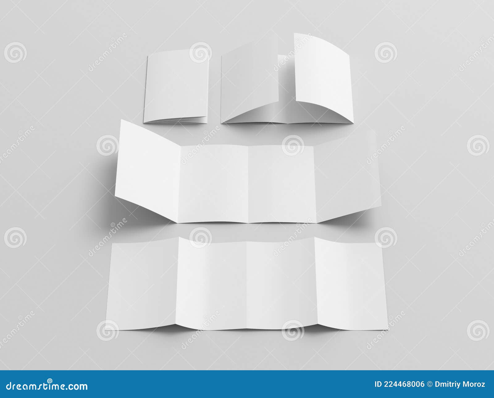 Vertical Double Gate Fold Brochure. Four Panels, Eight Pages Blank ...