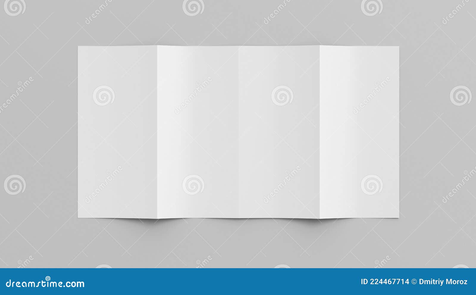 Vertical Double Gate Fold Brochure. Four Panels, Eight Pages Blank ...