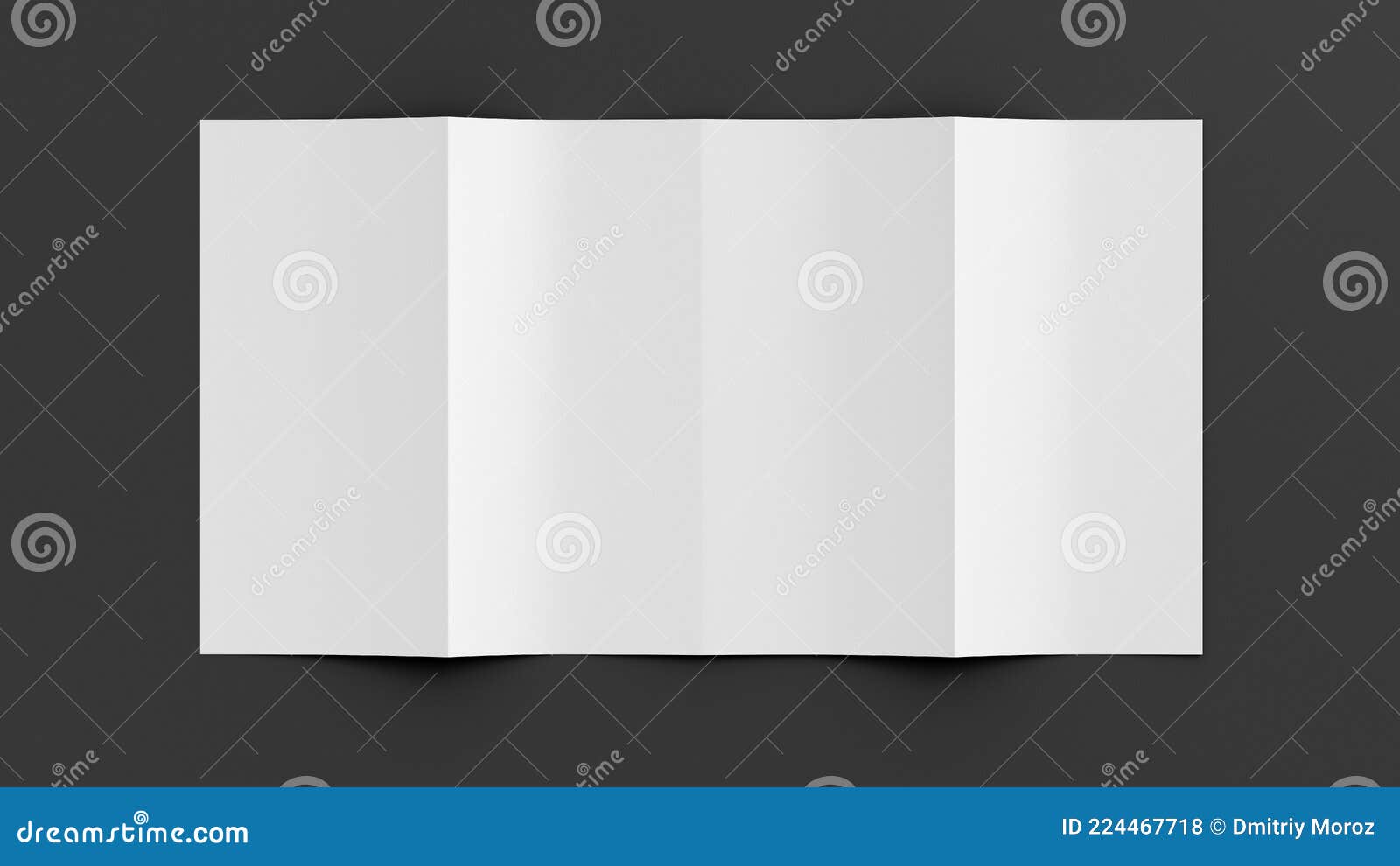Vertical Double Gate Fold Brochure. Four Panels, Eight Pages Blank ...