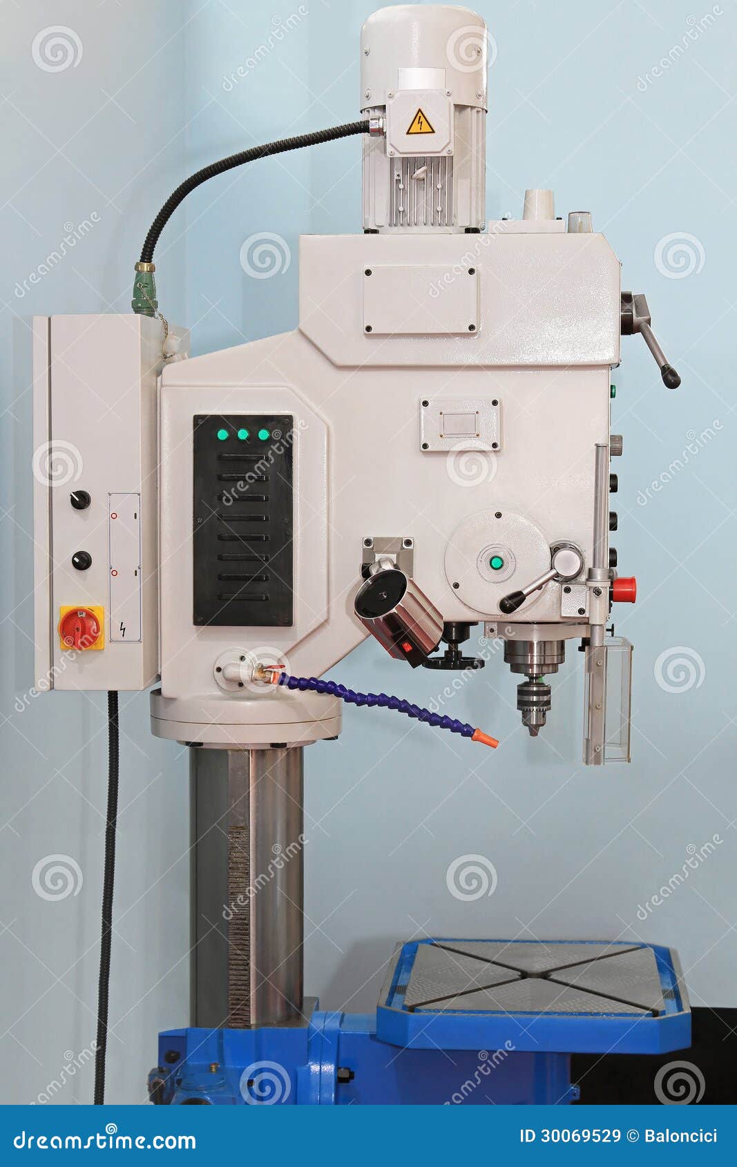 The Vertical CNC Gun-drill Machine Drilling The Mold Part . Stock Image ...