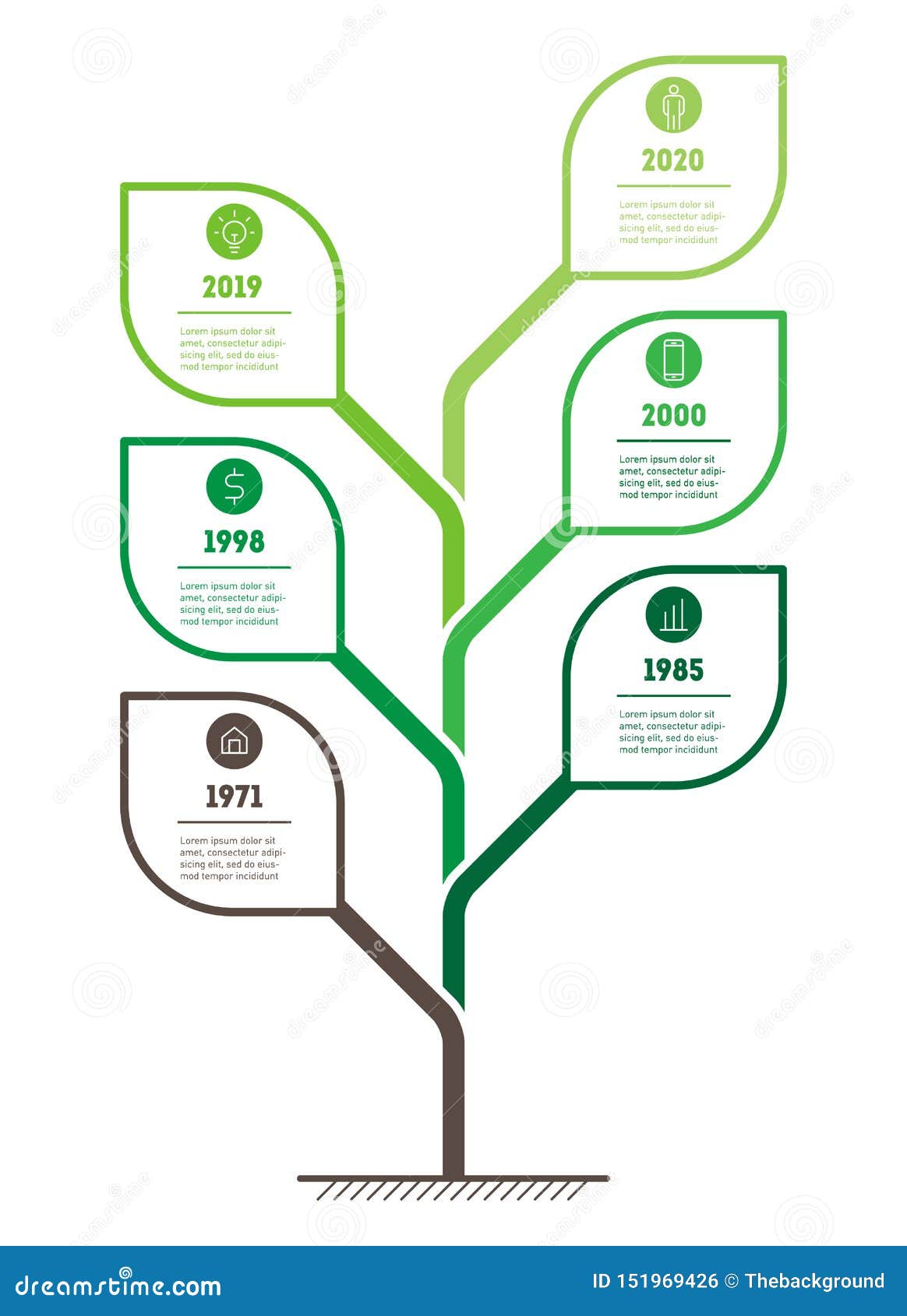 Vertical Eco Business Presentation Concept with 6 Options. Template of ...