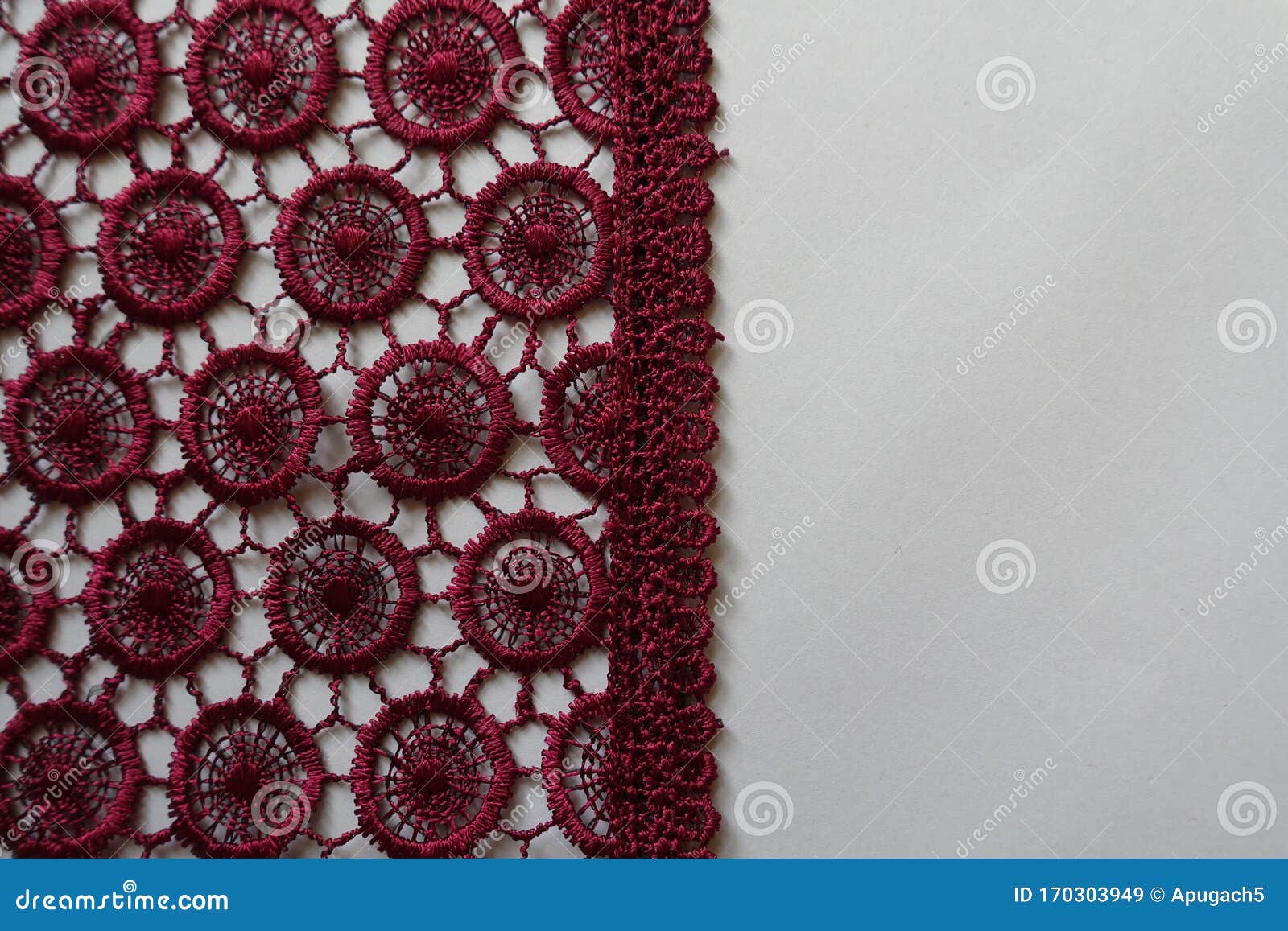 Vertical Edge of Dark Red Lace Stock Image - Image of fashioned ...