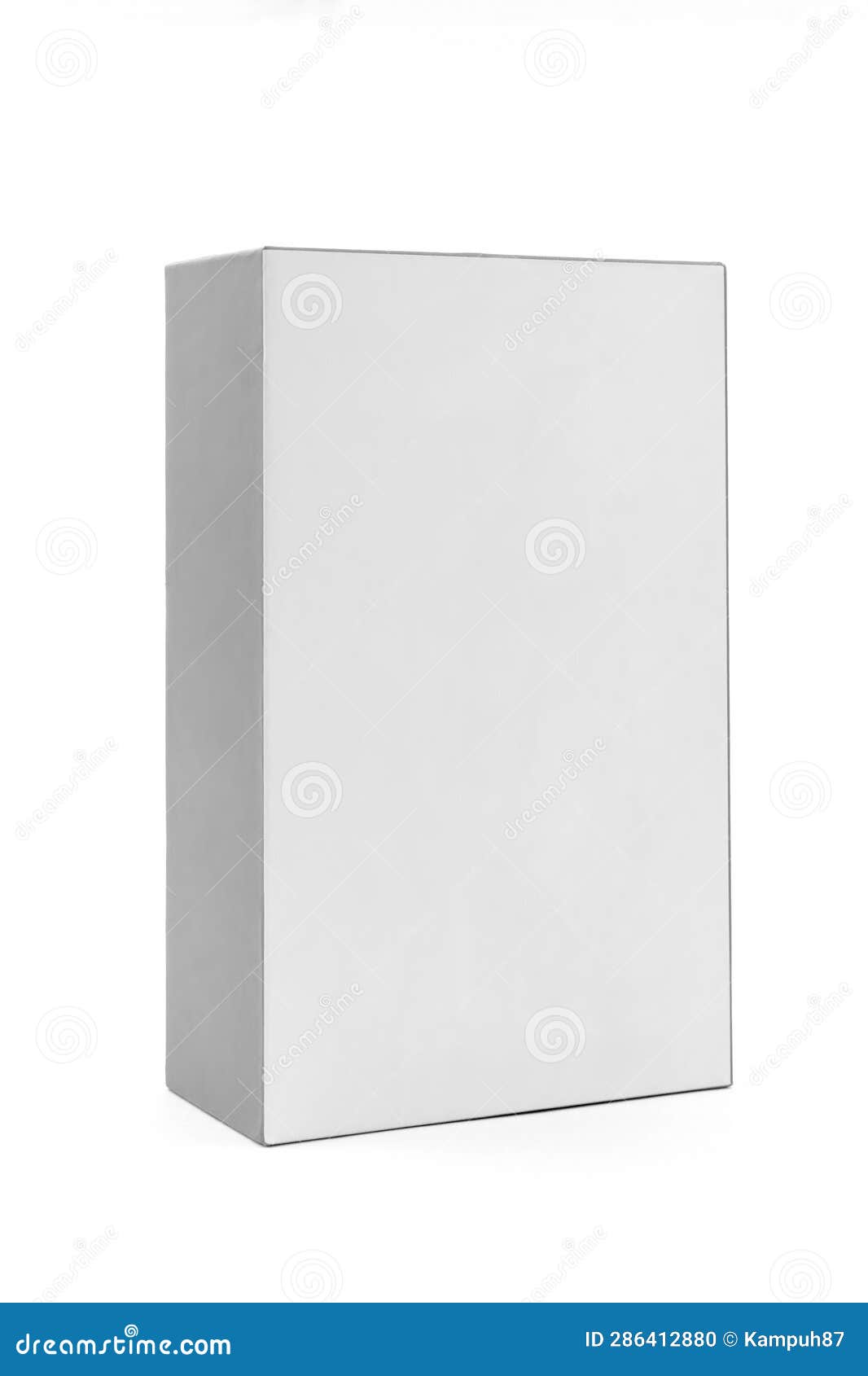 Vertical Empty White Box, Packaging for Goods on a White Stock Photo ...