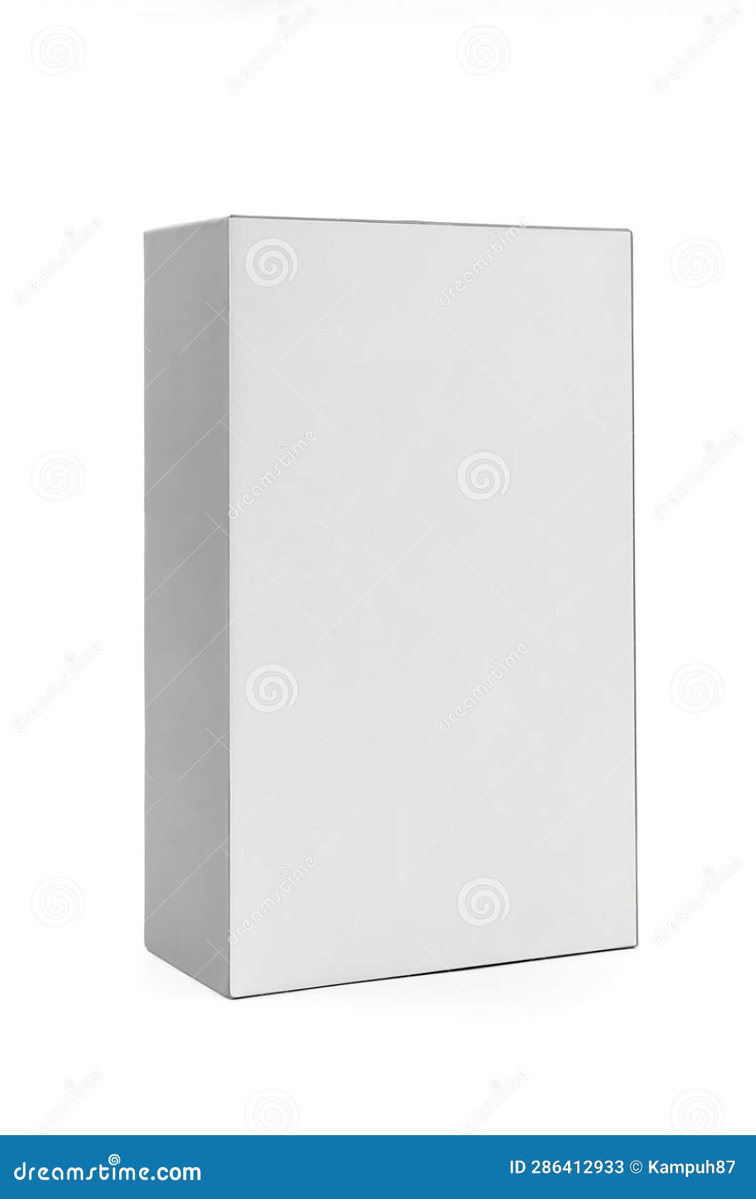 Vertical Empty White Box, Packaging for Goods on a White Stock Image ...