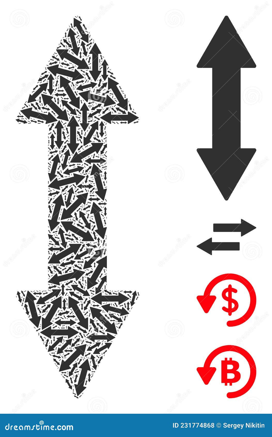 Collage Invert With Textured Negative Seal Cartoon Vector ...