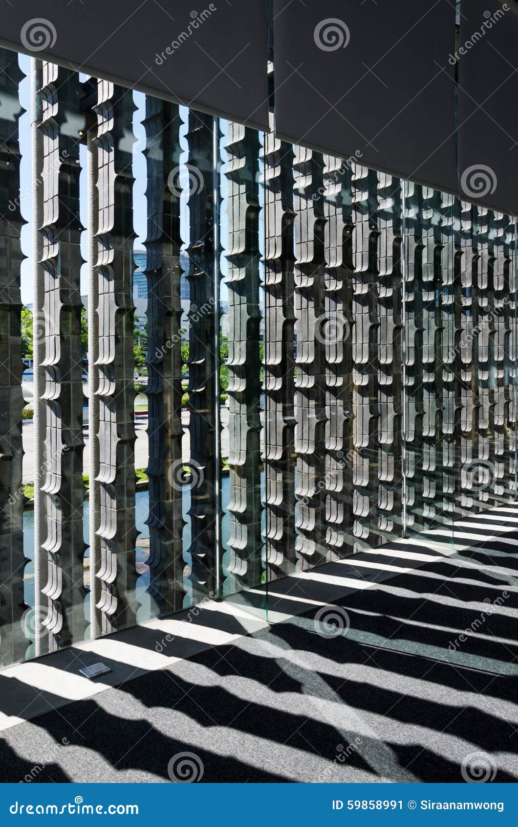 Vertical Extruded Brick Wall with Light and Shadow Stock Image - Image ...