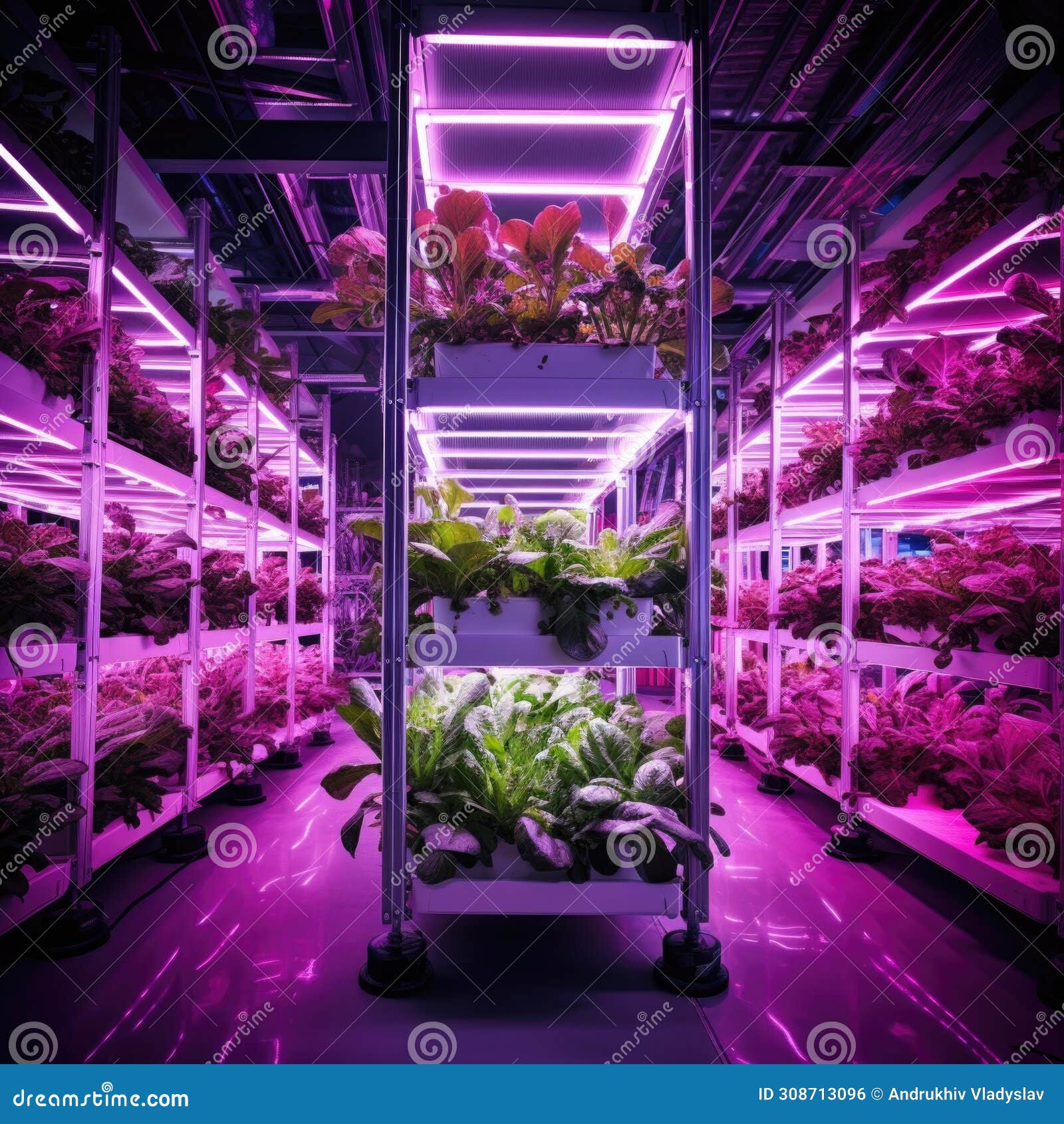 Vertical Farm With LED Lights Royalty-Free Stock Image | CartoonDealer ...