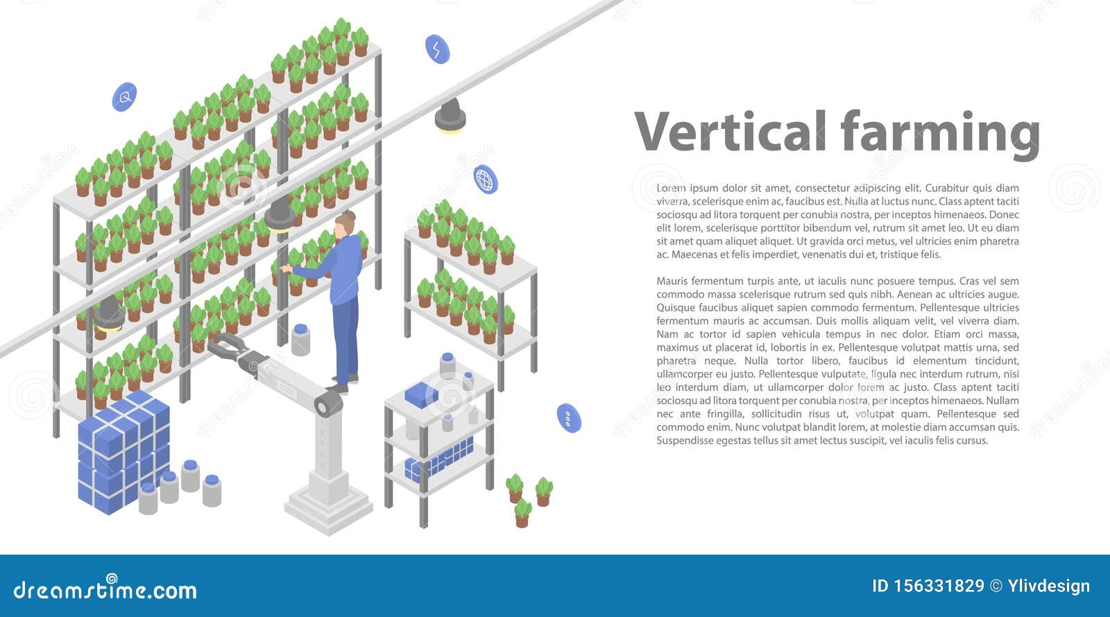 Vertical Farming Concept Icon Cartoon Vector | CartoonDealer.com #198968405