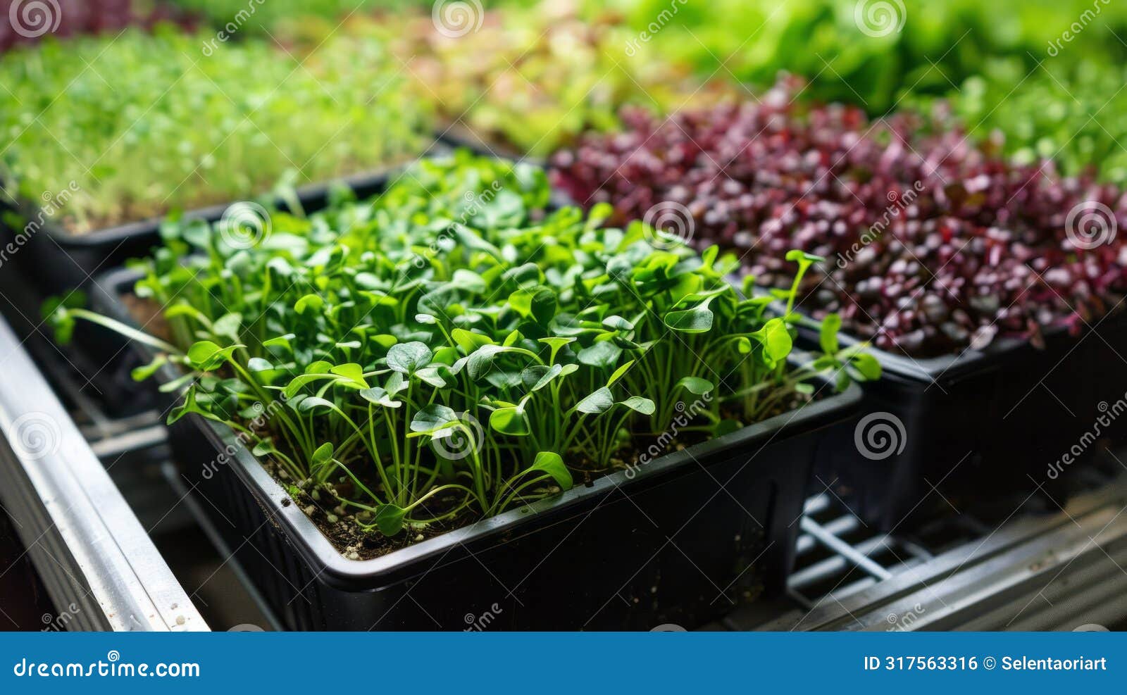 Vertical Farming with Microgreens Stock Illustration - Illustration of ...