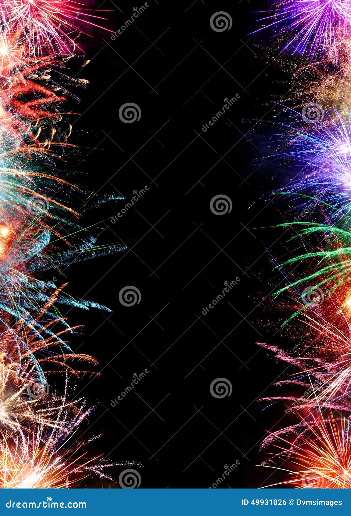 Fireworks Border Royalty-Free Stock Image | CartoonDealer.com #61563460
