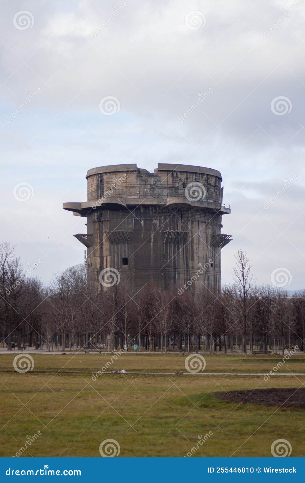 Vertical of a Flak Tower in Vienna Stock Photo - Image of landmark ...