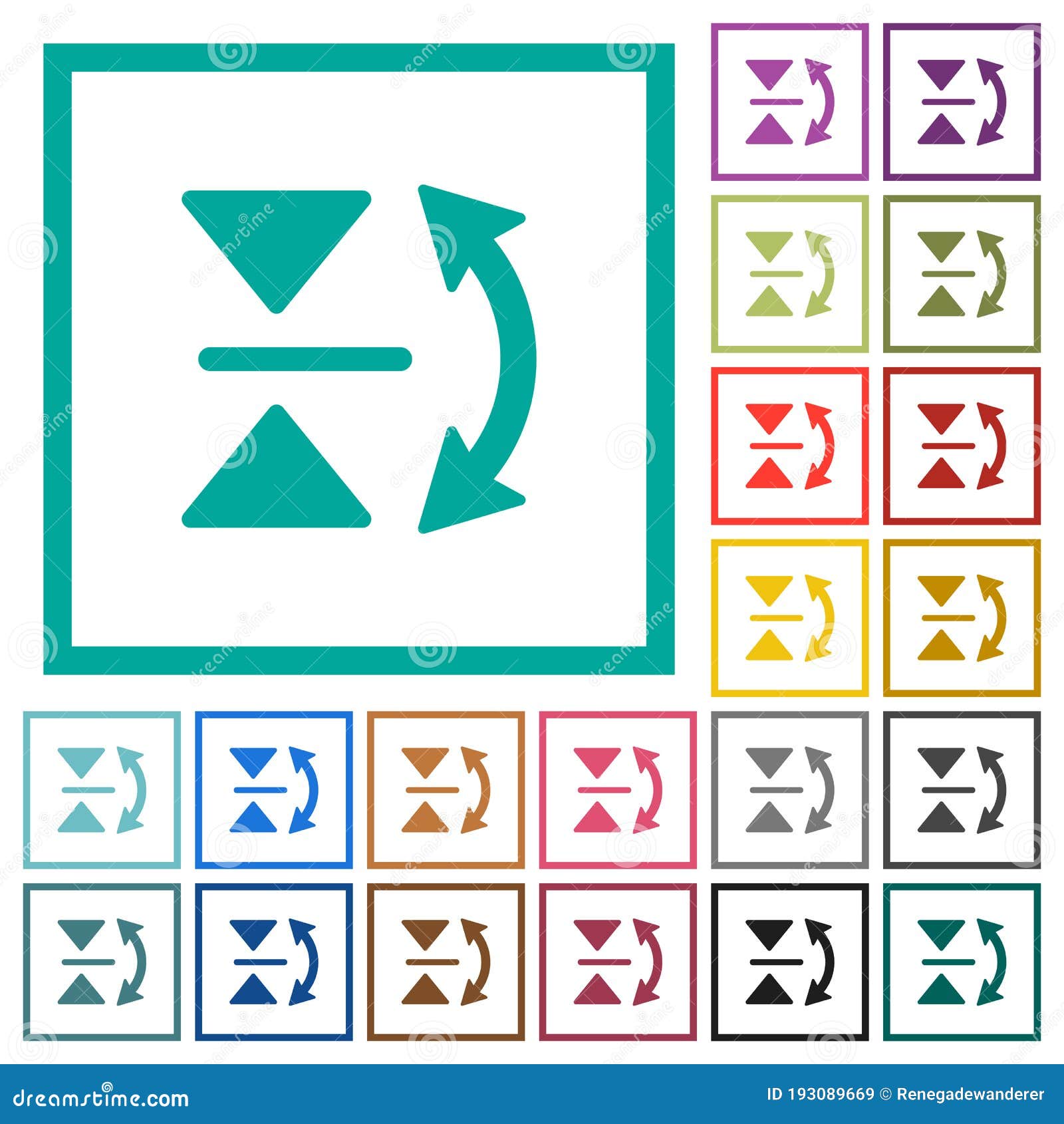 Vertical Flip Vector Icon Isolated On White Background. Outline, Thin ...