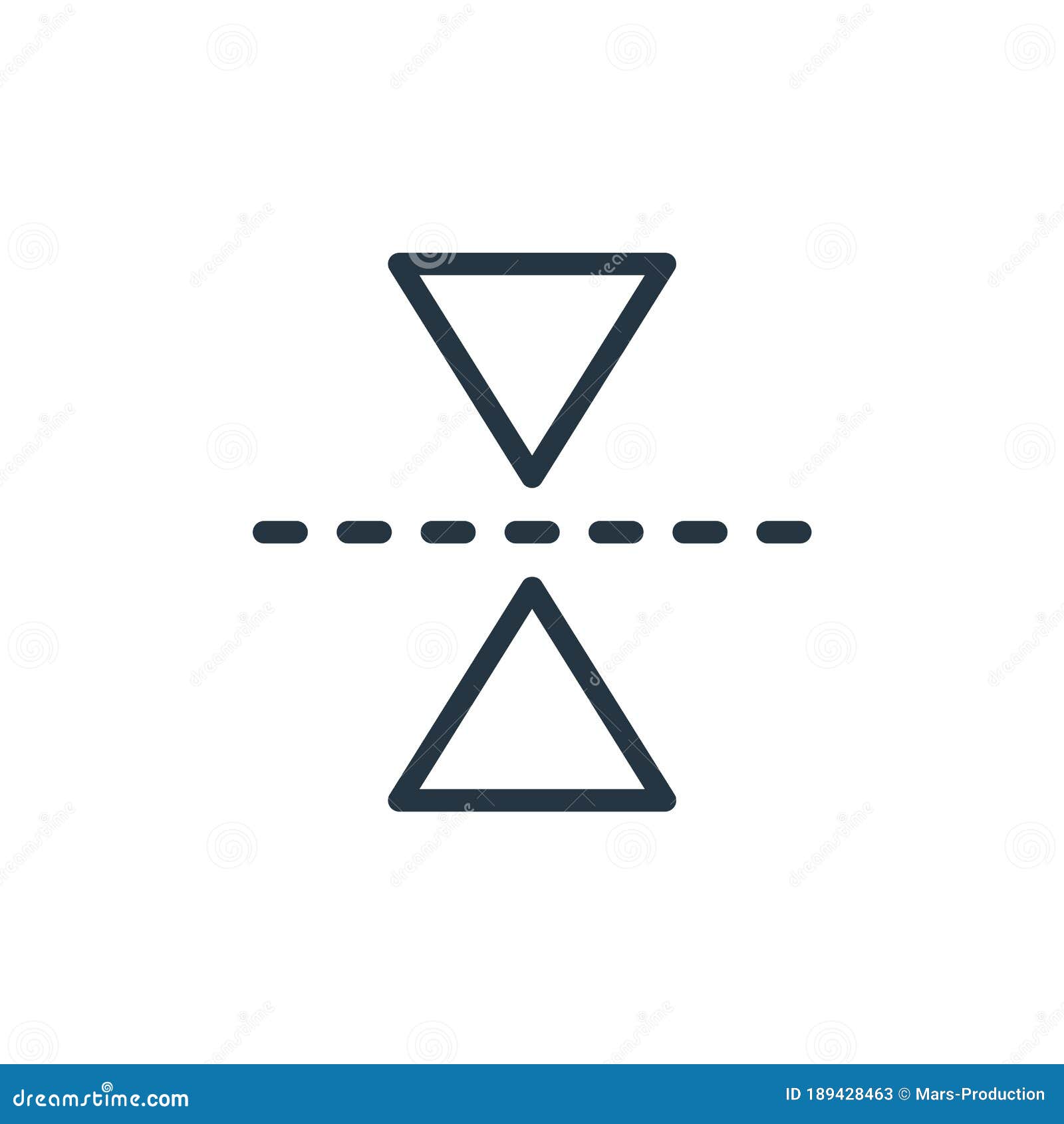 Vertical Flip Vector Icon Isolated On White Background. Outline, Thin ...