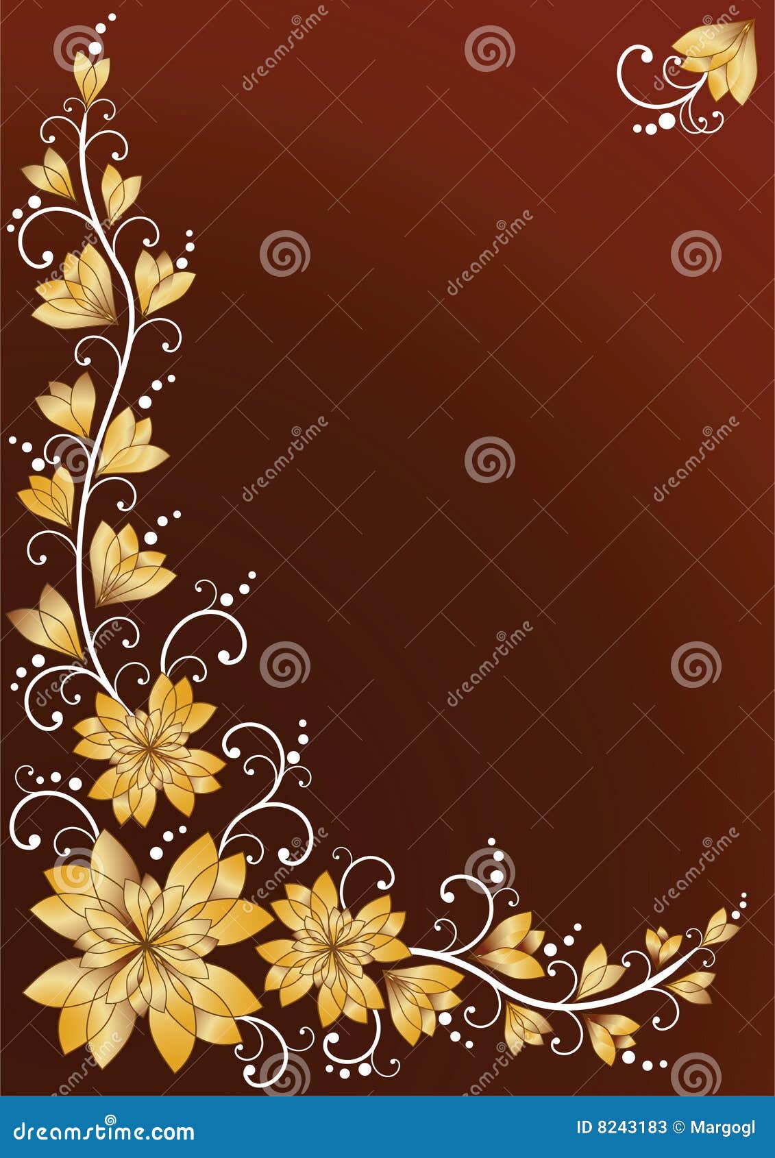 Set Of Vertical Floral Templates For Design Of Backgrounds, Covers ...
