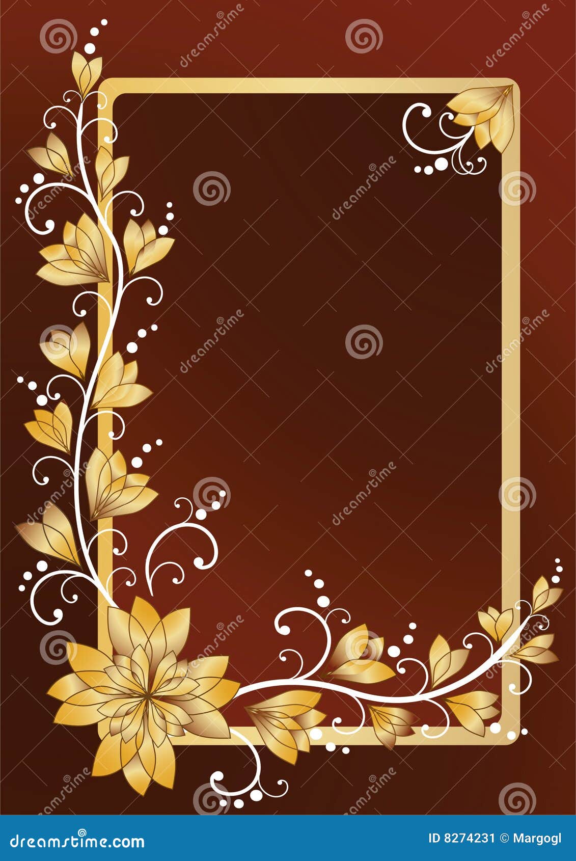 Set Of Vertical Floral Templates For Design Of Backgrounds, Covers ...