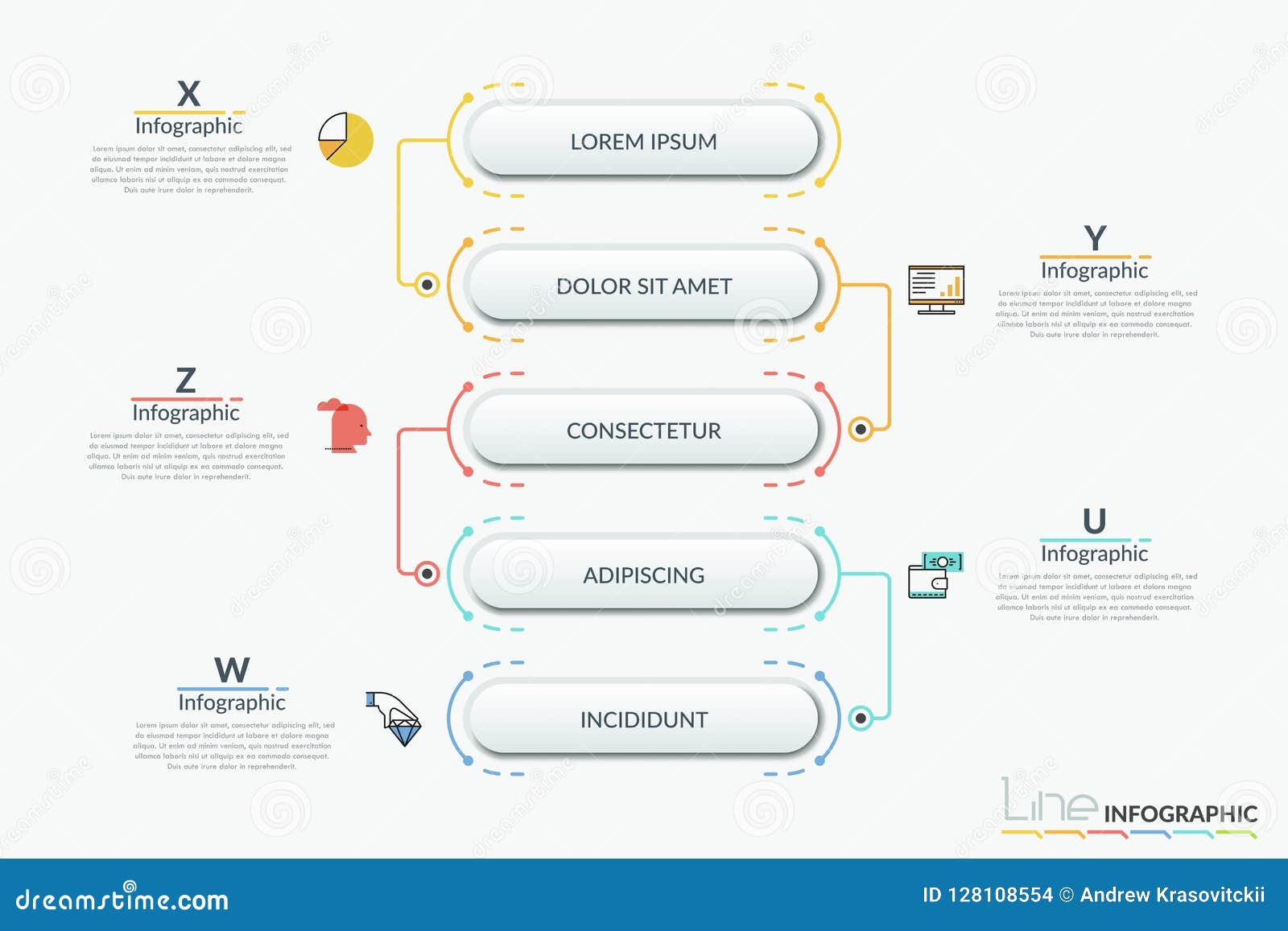 3D Hierarchical Infographic Template Design. Business Concept Infograph ...