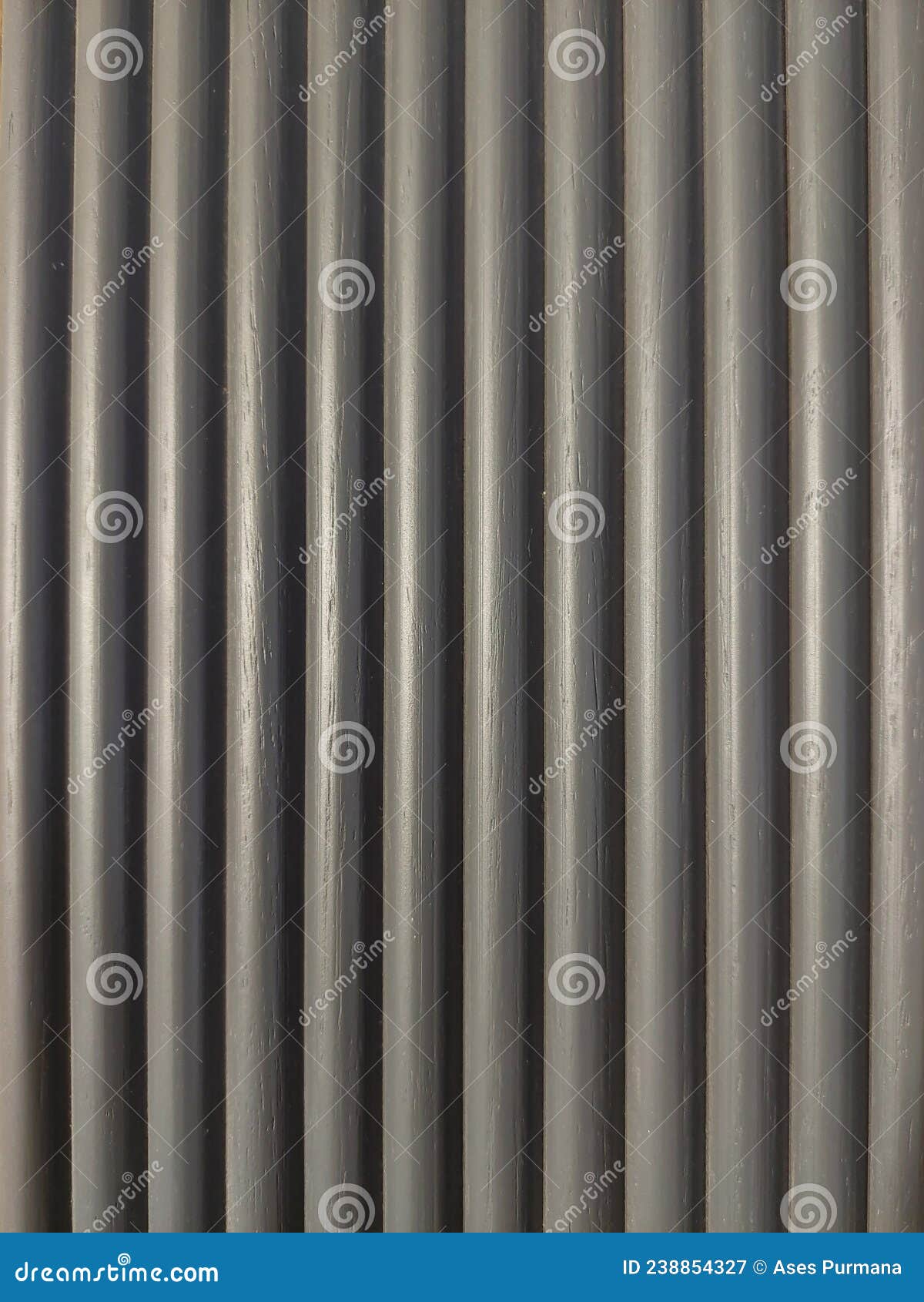 Vertical Fluted Wood Of Gray Finish . Image Print For Illustration ...