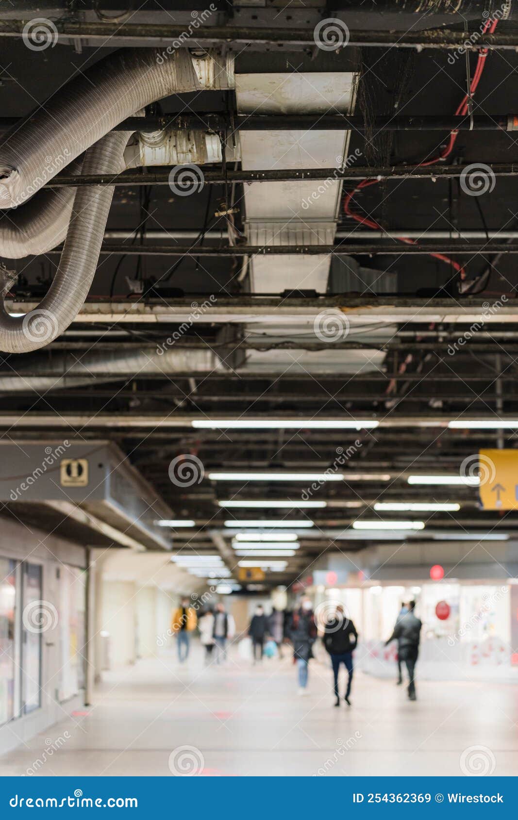 Vertical Focused Shot of the Ventilation System of a Subway Stock Image ...