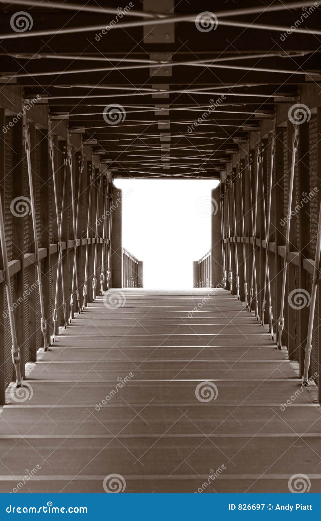 Vertical Foot Bridge Crossing Stock Image - Image of modern, covered ...