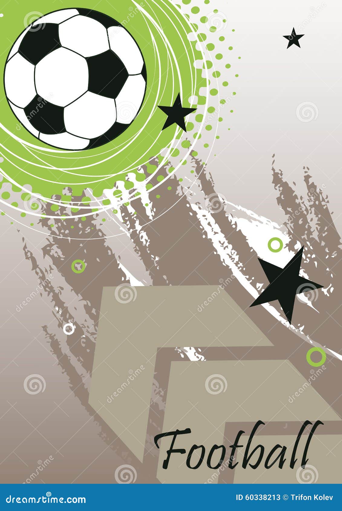 Vertical Football Banner with Big Arrow Stock Vector - Illustration of ...
