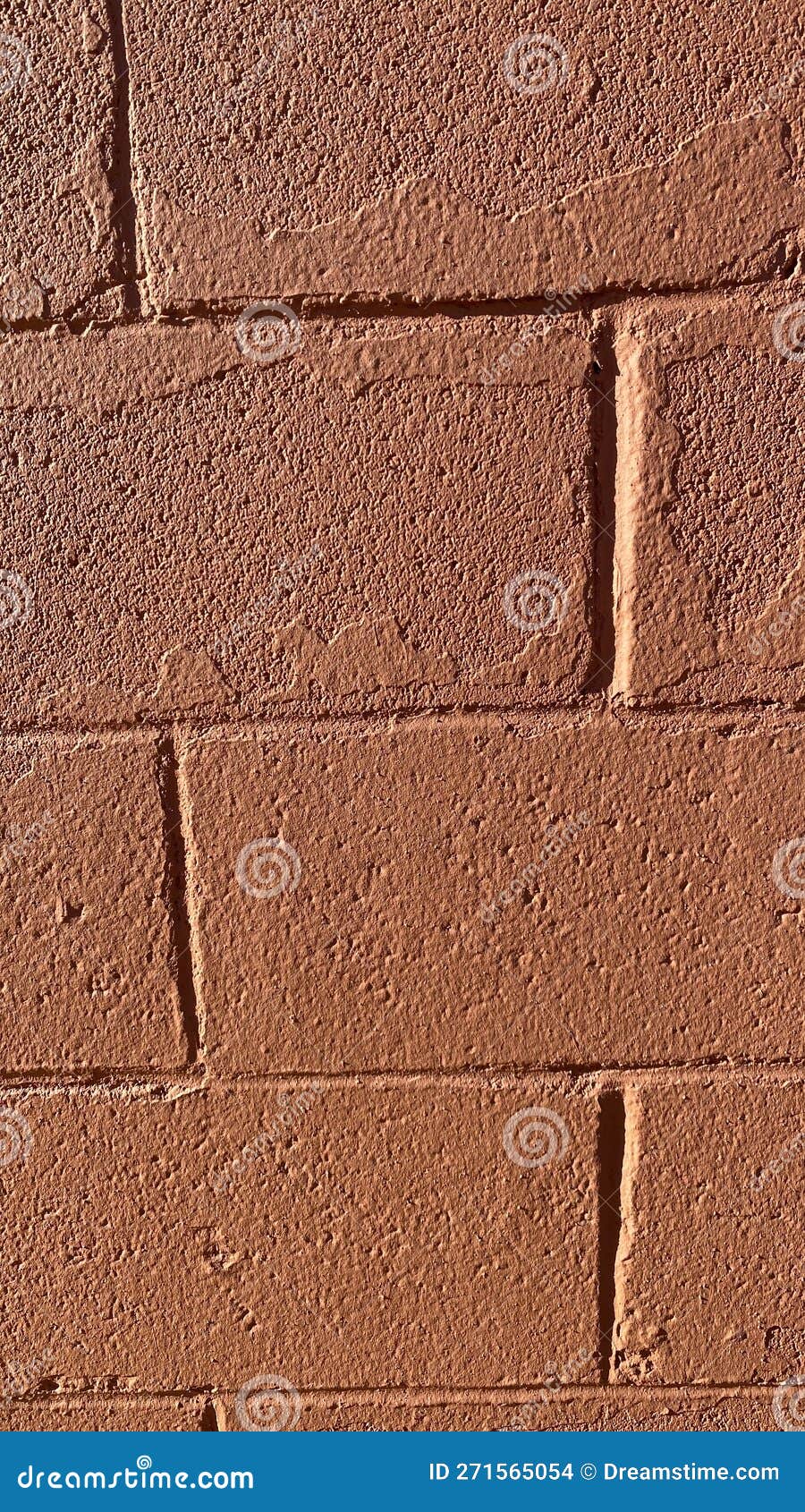 Vertical Format Cement Center Blocks Painted Orange Stock Photo - Image ...