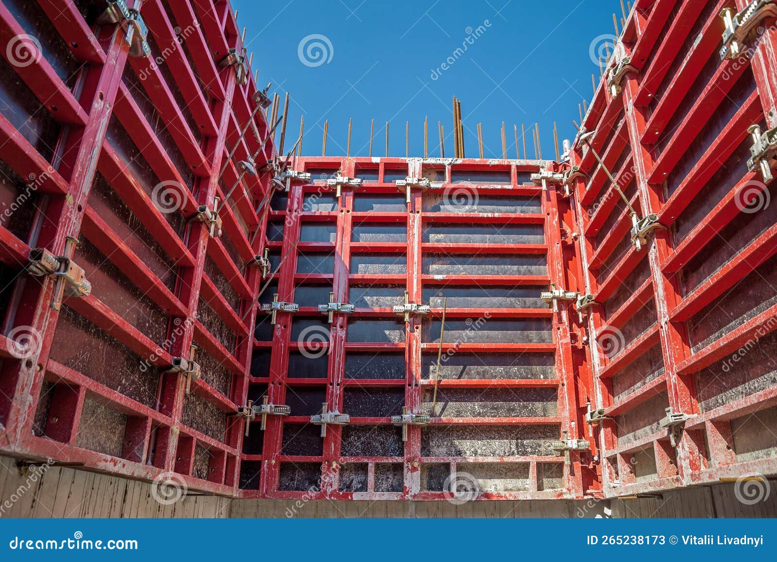 Vertical Formwork Panels on the Construction Stock Image - Image of ...