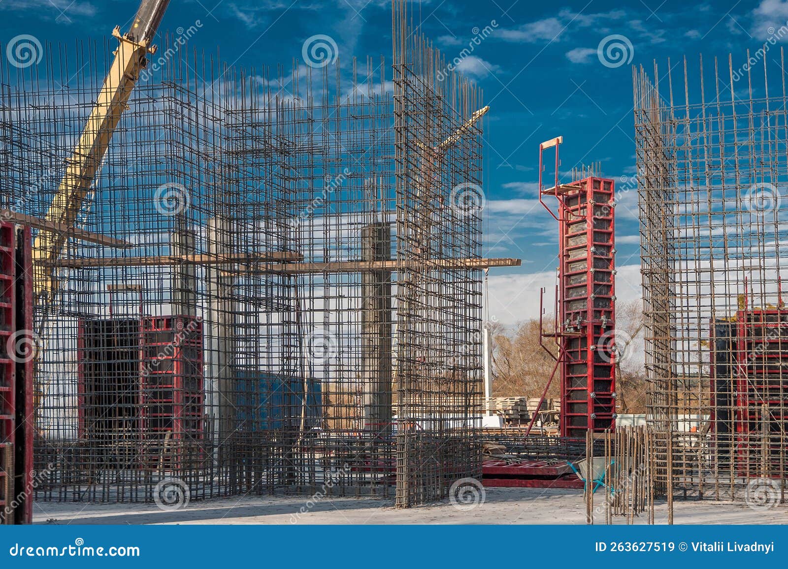 Vertical Formwork Panels for an Elevator Shaft Stock Image - Image of ...