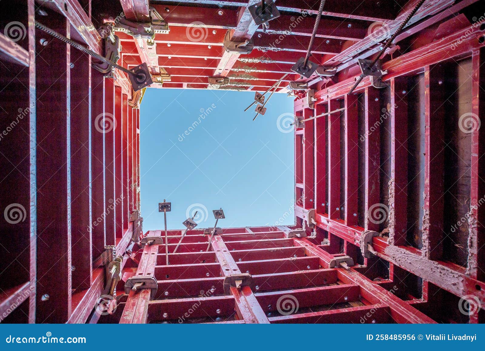 Vertical Formwork Panels for an Elevator Shaft Stock Photo - Image of ...