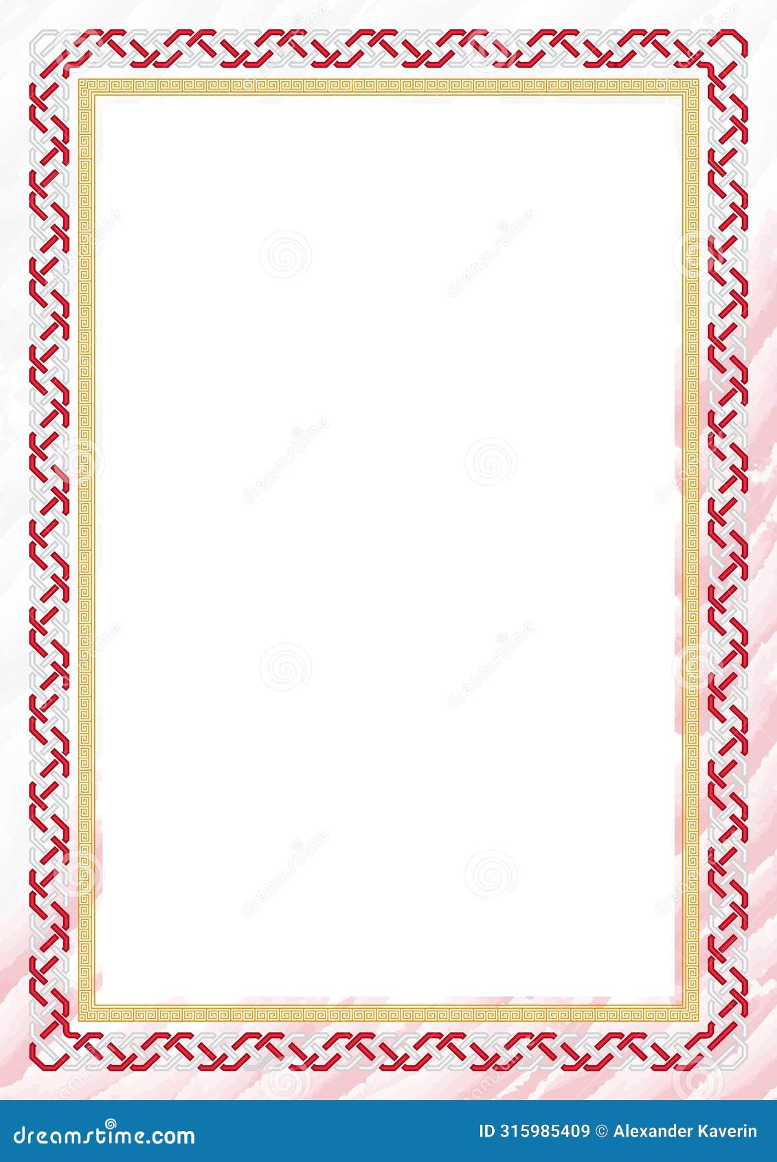 Vertical Frame and Border with Bahrain Flag Stock Illustration ...