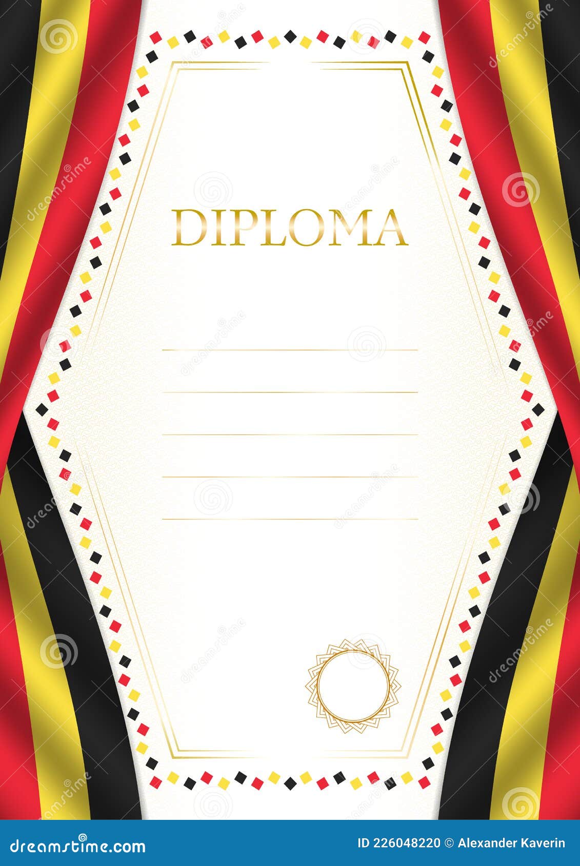 Vertical Frame and Border with Belgium Flag Stock Vector - Illustration ...