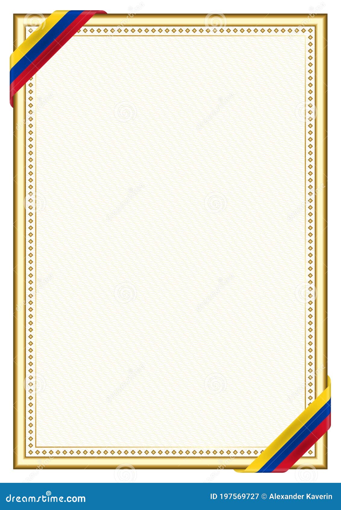 Vertical Frame and Border with Colombia Flag Stock Vector ...