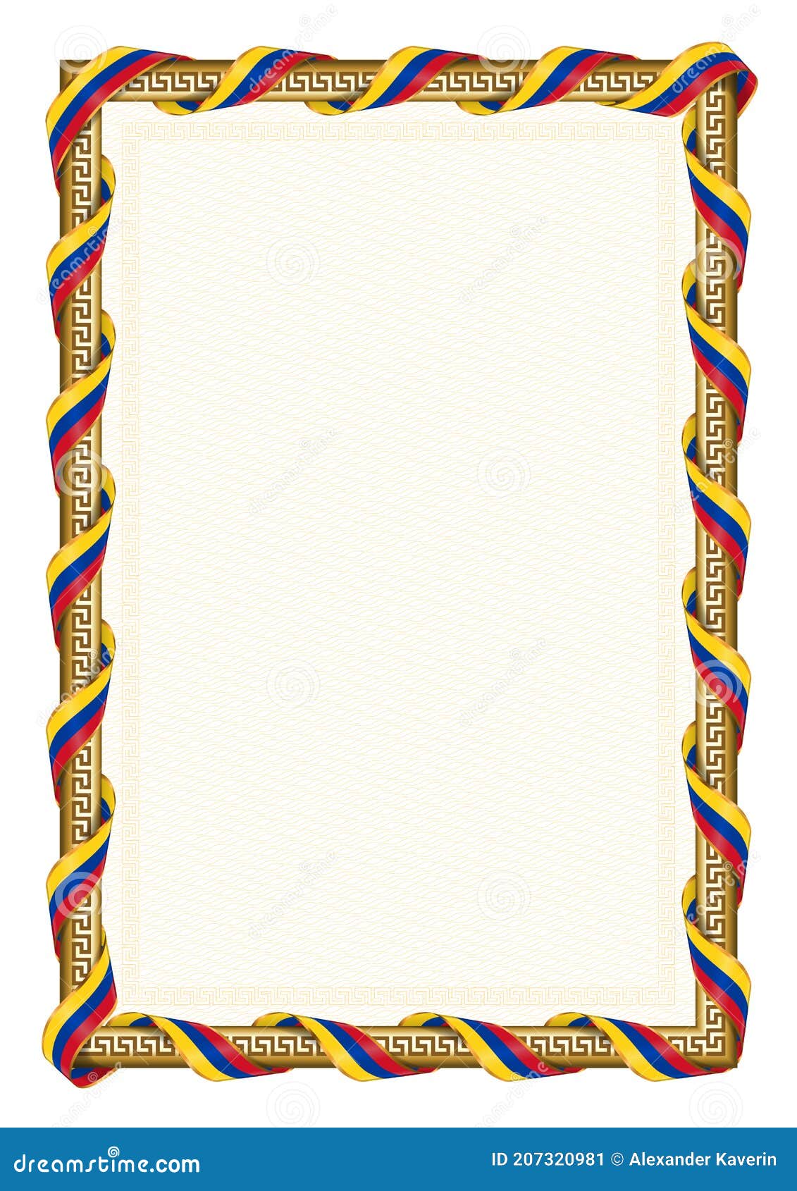 Vertical Frame and Border with Colombia Flag Stock Vector ...