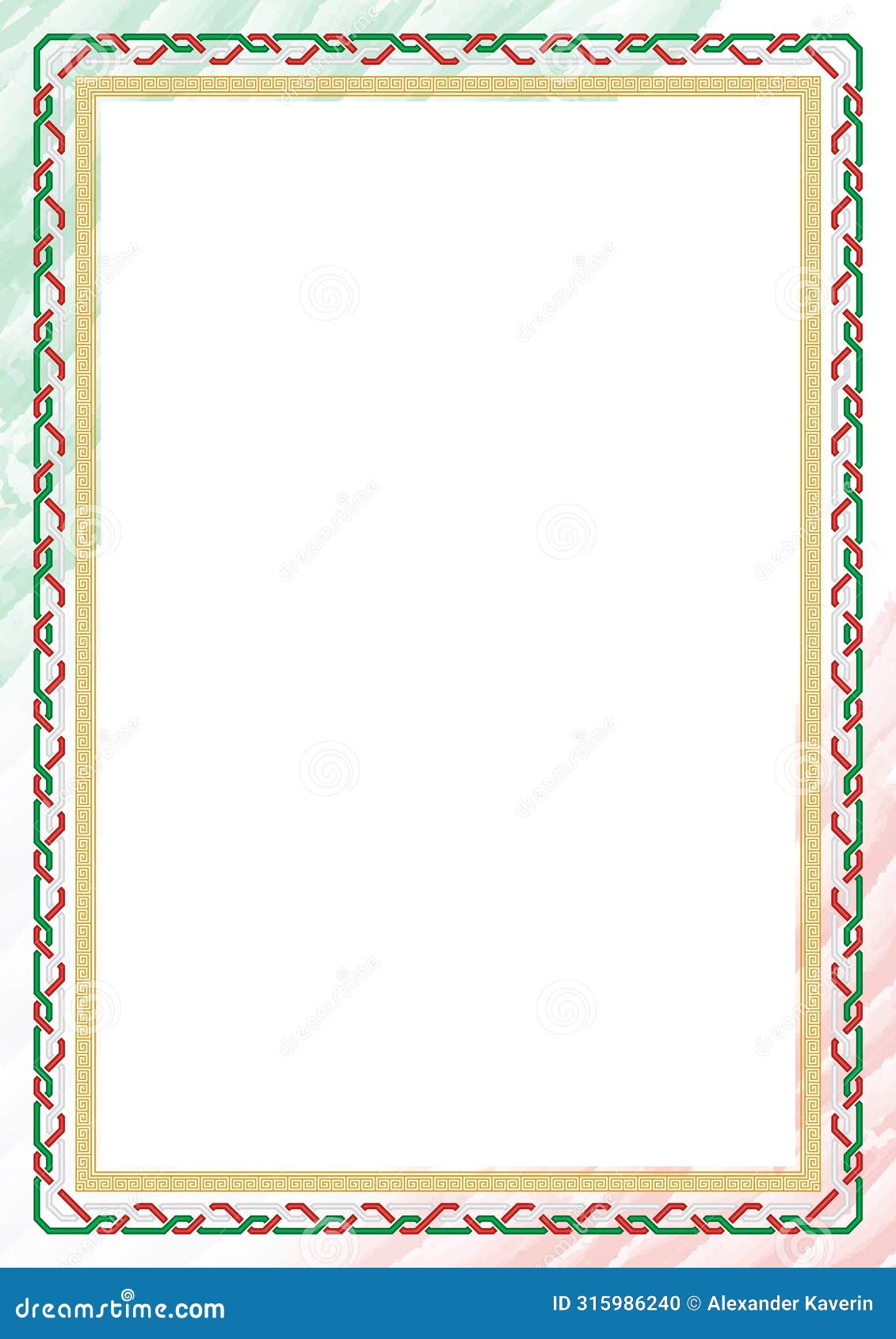 Vertical Frame and Border with Congo Flag Stock Illustration ...