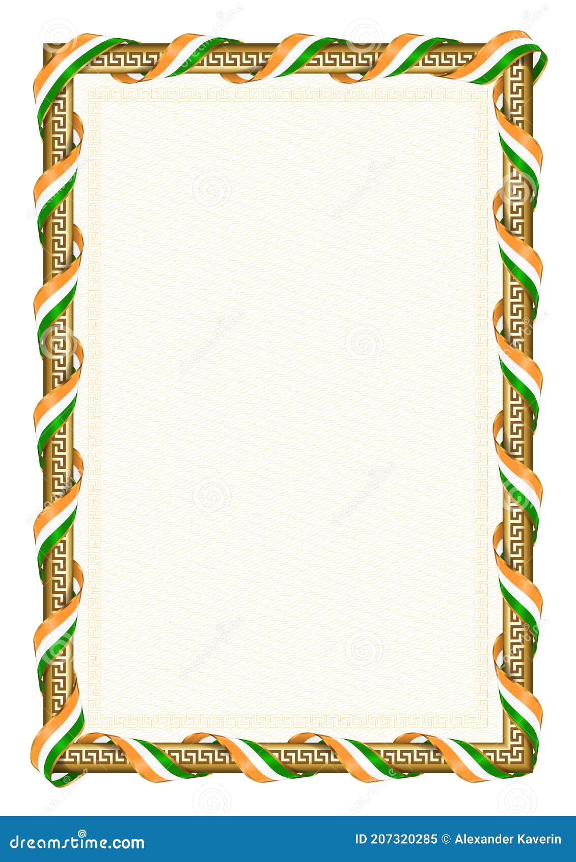 Vertical Frame And Border With India Flag Cartoon Vector ...