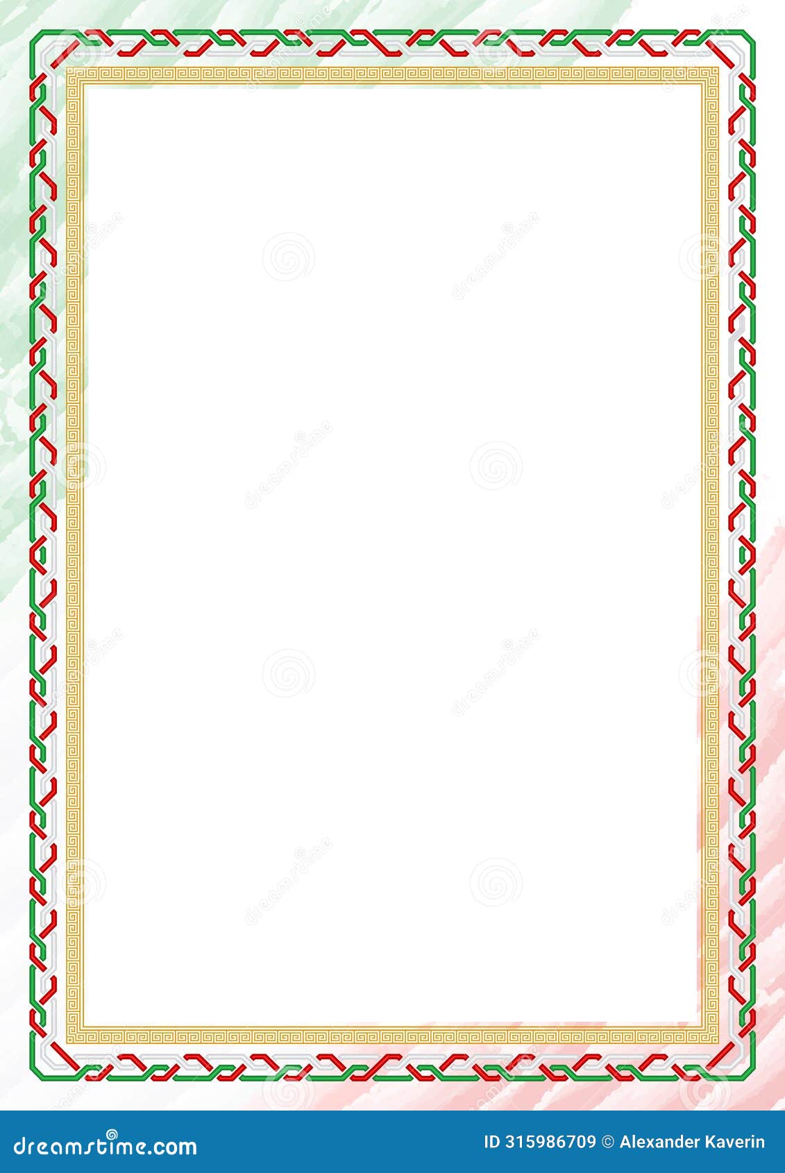 Vertical Frame and Border with Iran Flag Stock Illustration ...