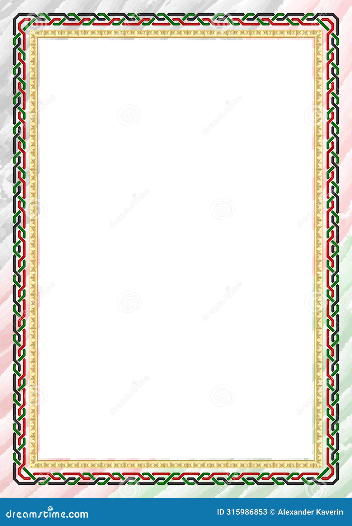 Vertical Frame and Border with Kenya Flag Stock Illustration ...