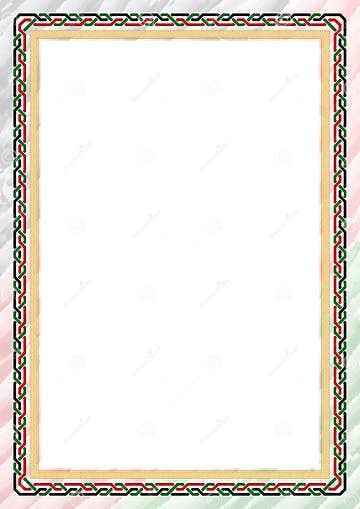 Vertical Frame and Border with Kenya Flag Stock Illustration ...