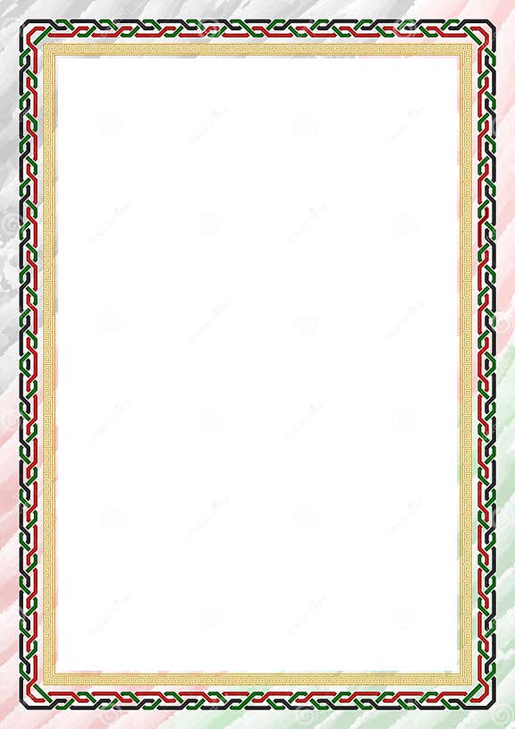 Vertical Frame and Border with Kenya Flag Stock Illustration ...
