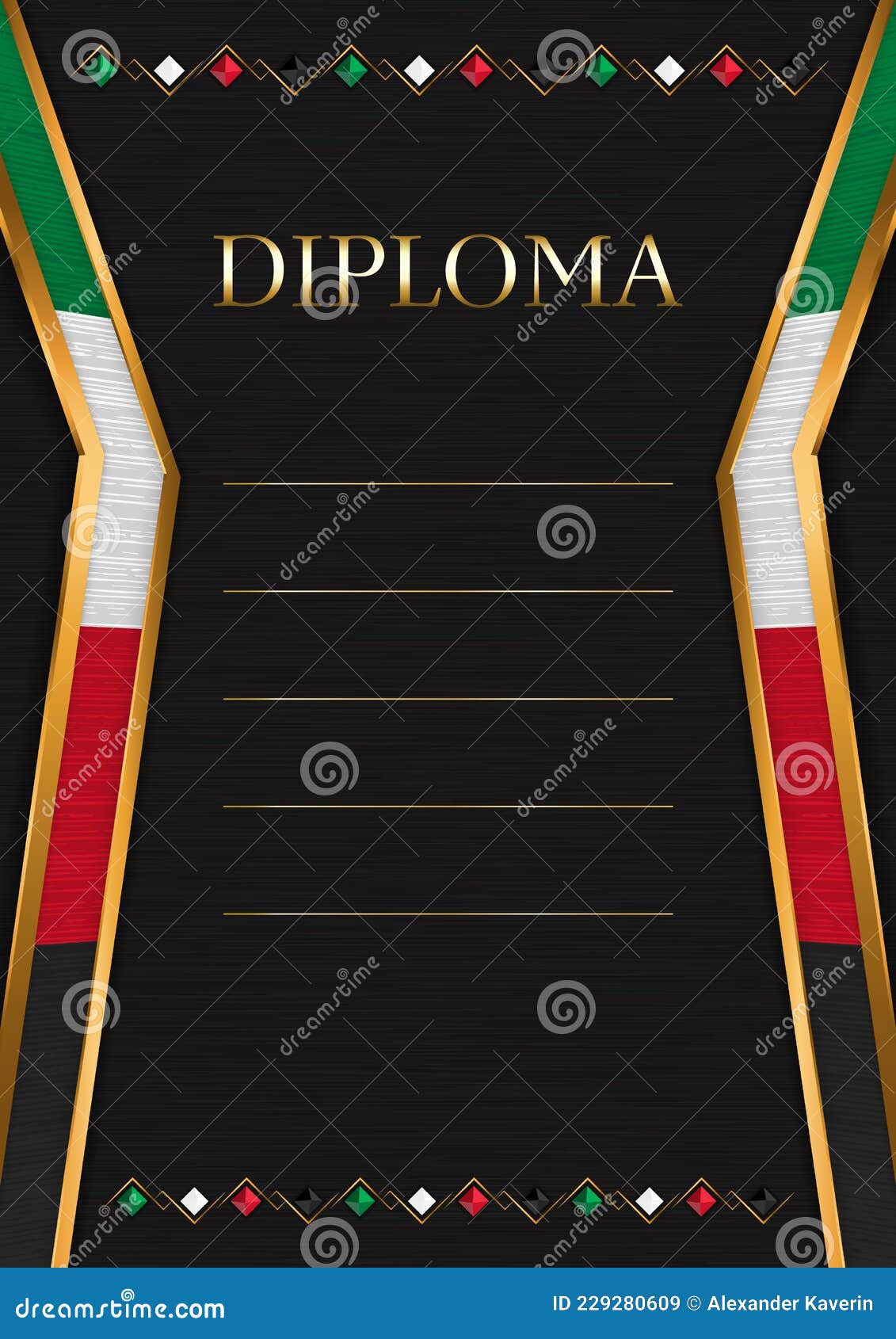Vertical Frame and Border with Kuwait Flag Stock Vector - Illustration ...
