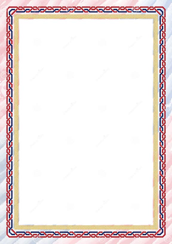 Vertical Frame and Border with Laos Flag Stock Illustration ...